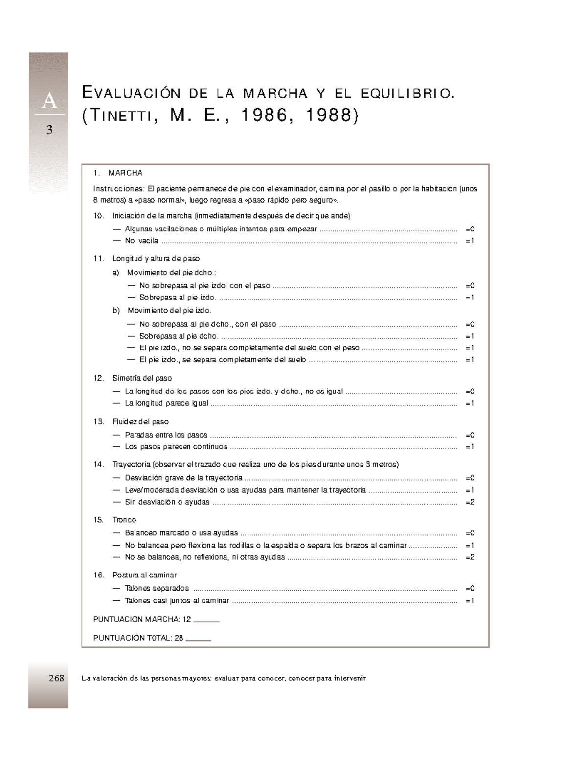 Test de Tinetti - instrumento de evaluación - 268 EVA L U A C I Ó N D E ...