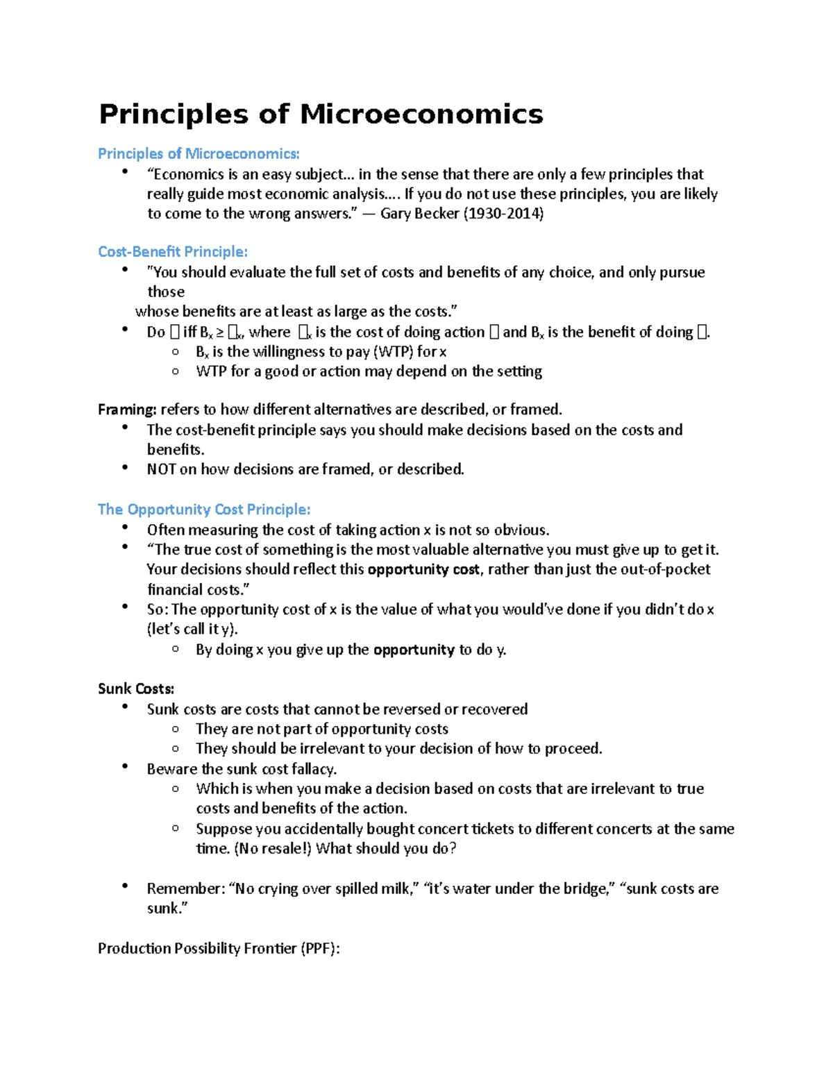 Principles of Microeconomics - Principles of Microeconomics Principles ...