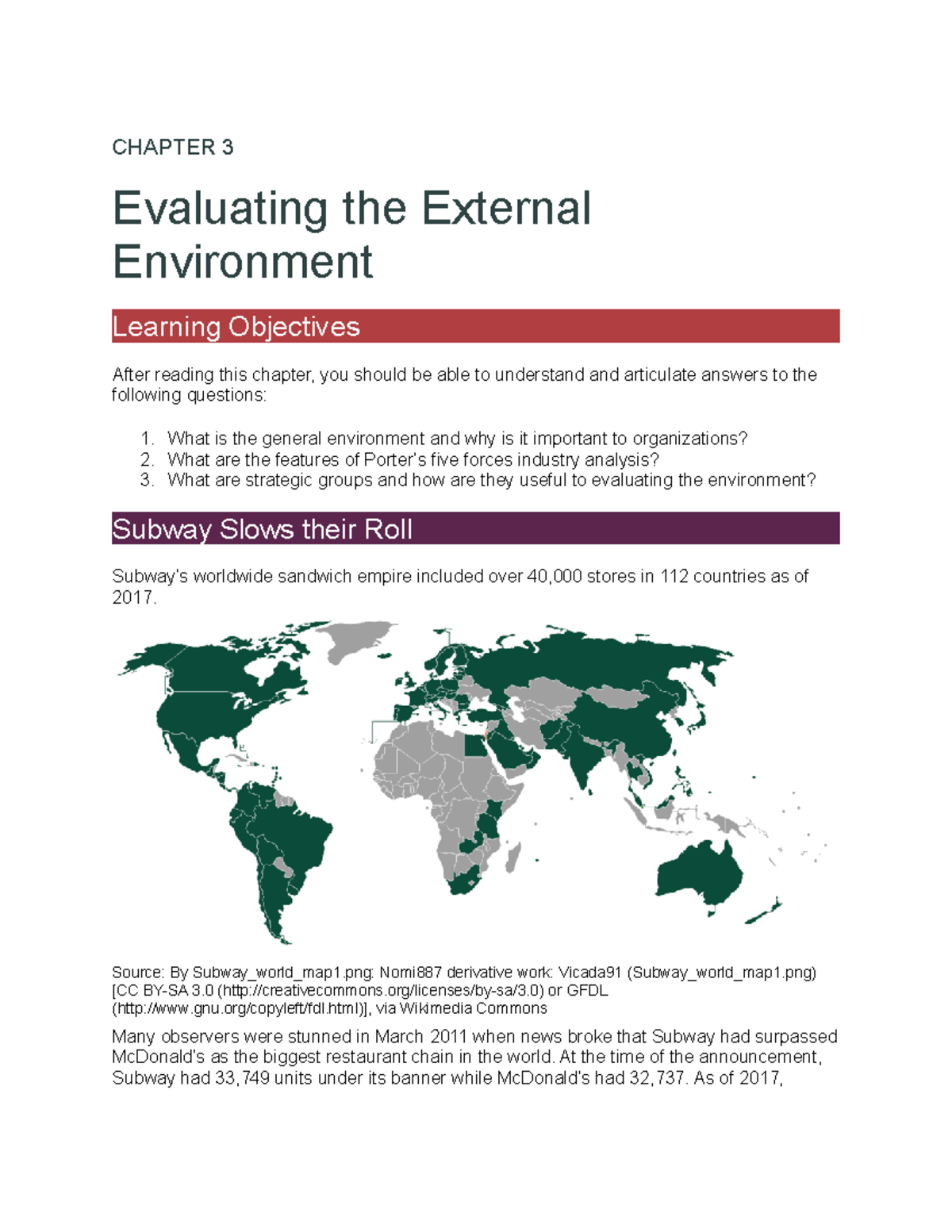 3.0 Evaluating the External Environment - Strat Management - Copy - CHAPTER 3 Evaluating the ...