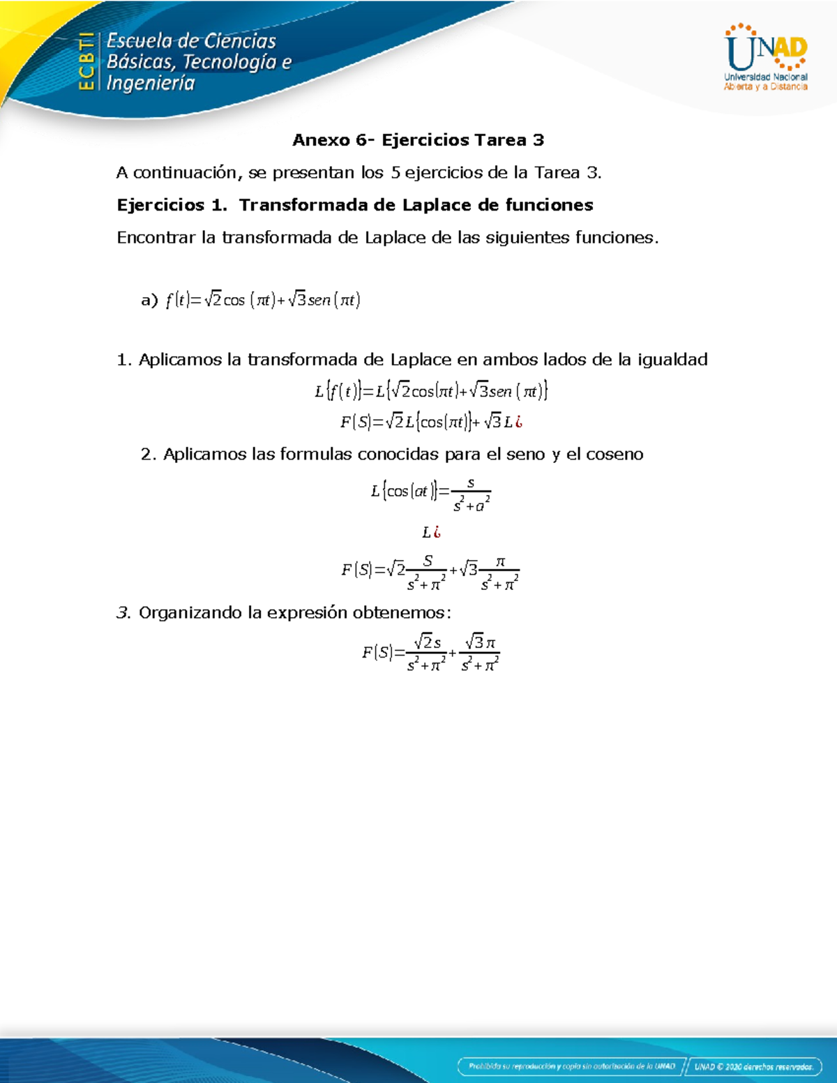 Tarea 3 Ejercicio 1 y 2 - Anexo 6- Ejercicios Tarea 3 A continuación, se presentan los 5 ...
