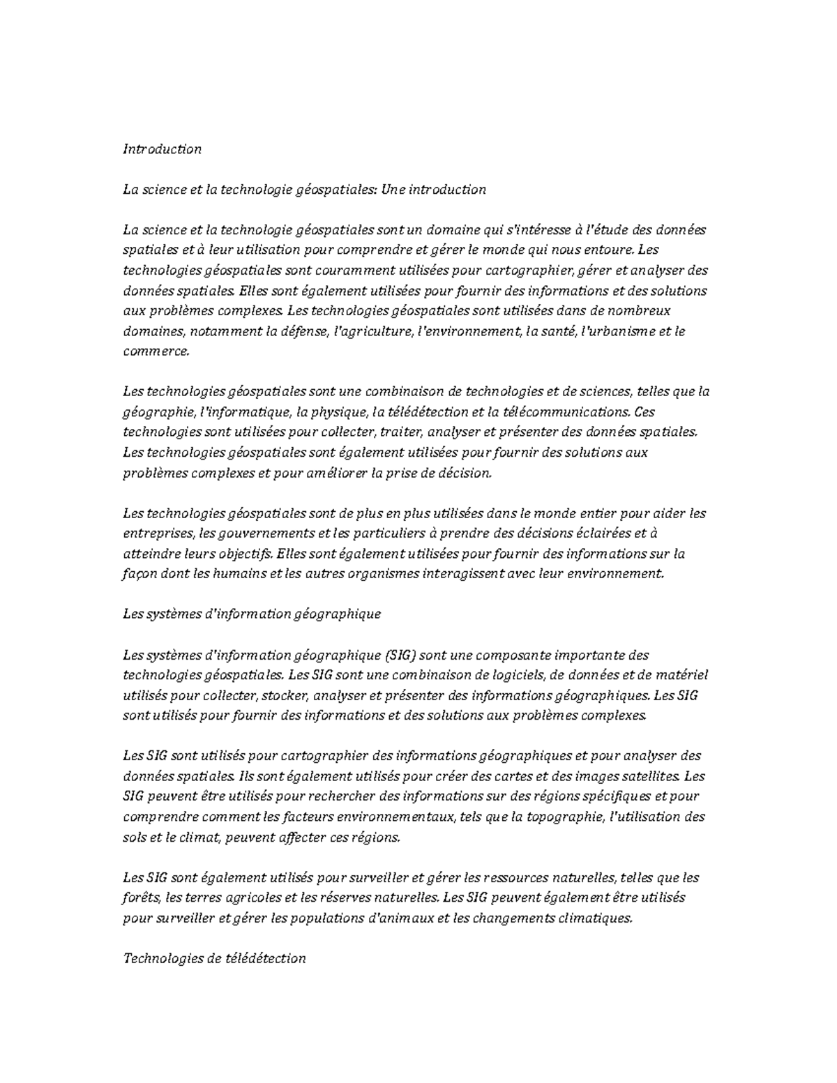 Geospatial Science and Technology Study Notes - Introduction La science ... Geospatial Science and Technology Study Notes - Introduction La science ...