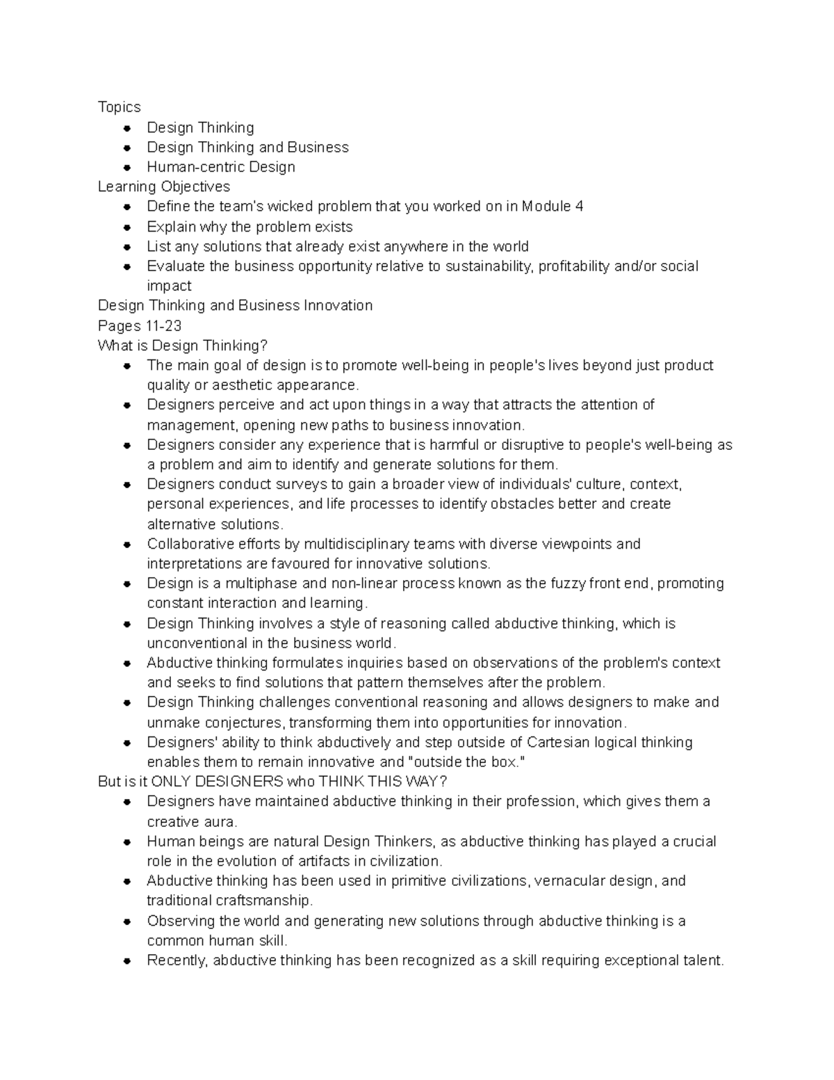 ENT601 Module 7 Design Thinking – Part 1 - Topics Design Thinking ...