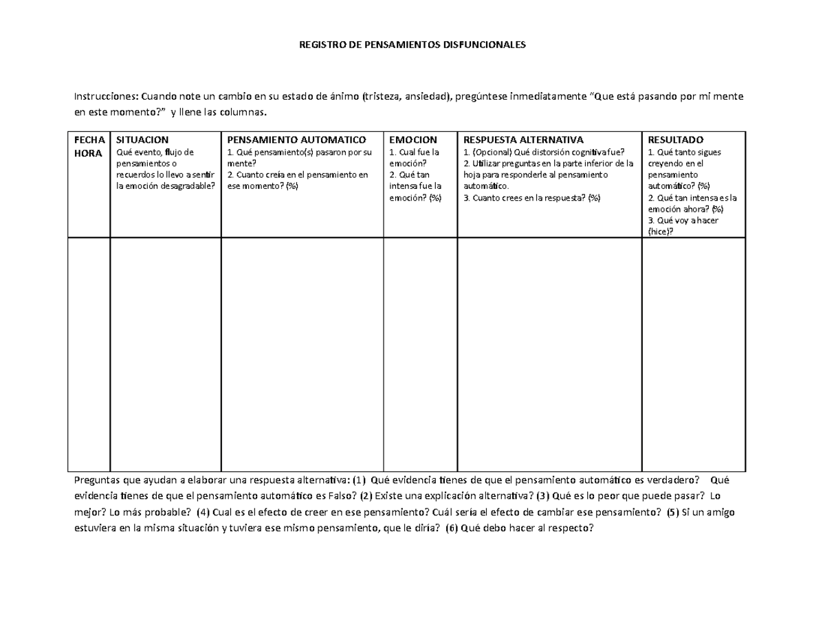 RPD español - Instrumento de apoyo para identificar pensamientos y ...
