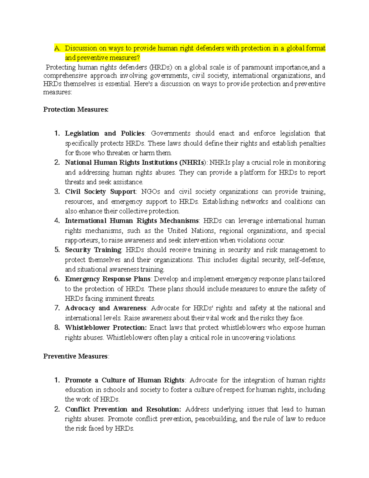 MOD COC - all the best - A. Discussion on ways to provide human right ...