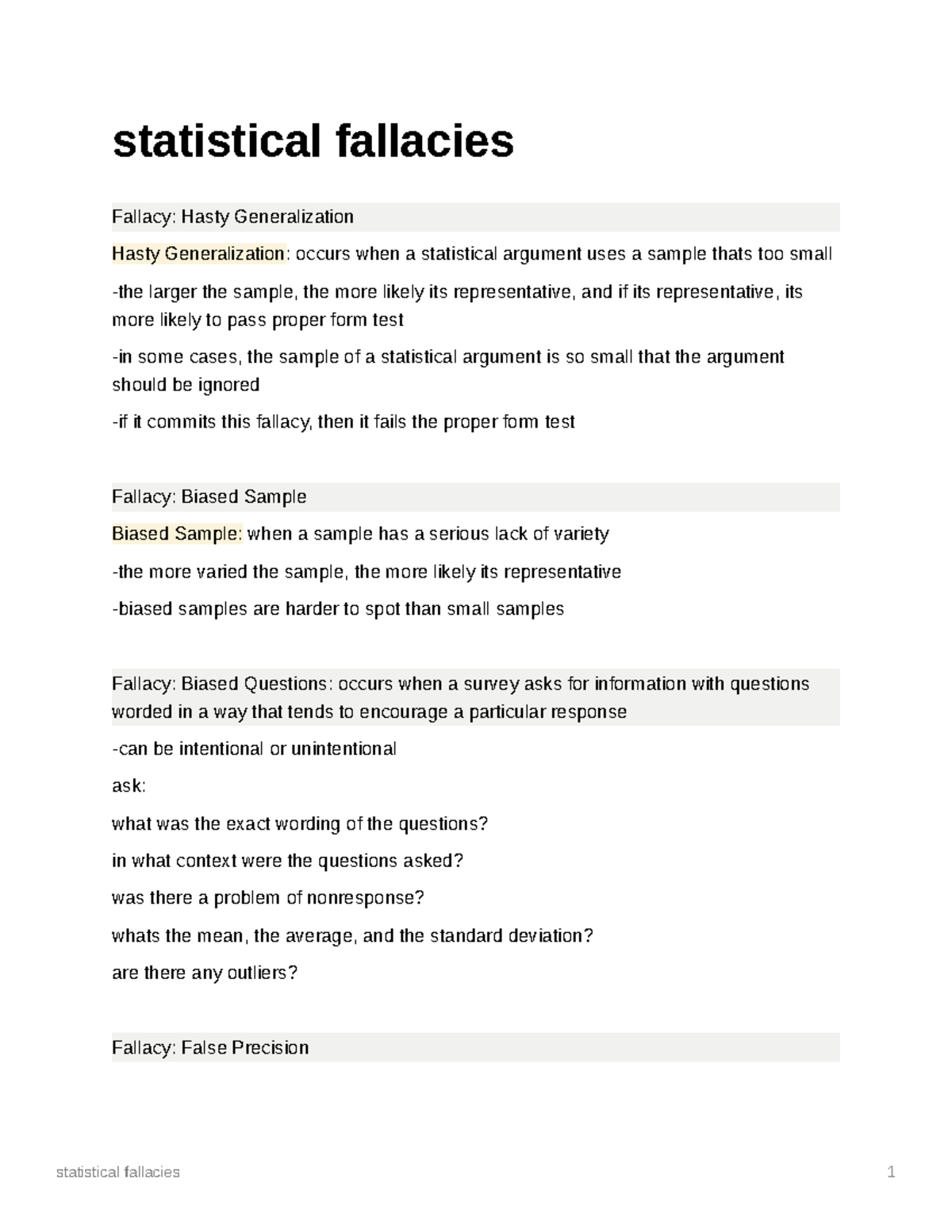 Statistical fallacies -insignifcant figures are a common error in ...