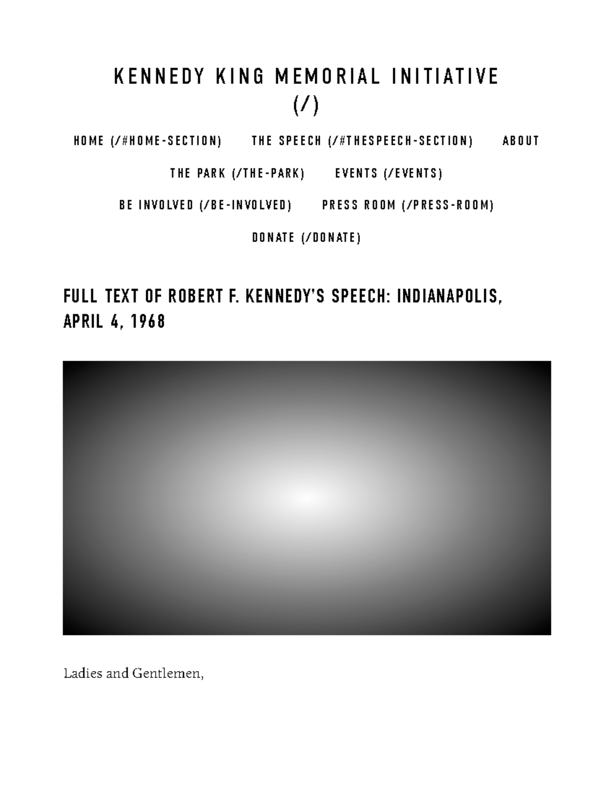 Full RFK Speech — Kennedy King Memorial Initiative - FULL TEXT OF ...