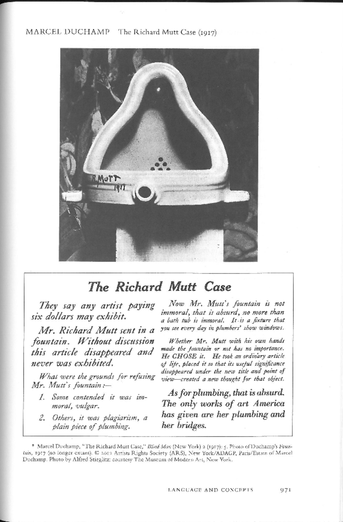Duchamp - The Richard Mutt Case - MARCEL DUCHAMP The Richard Mutt Case ...
