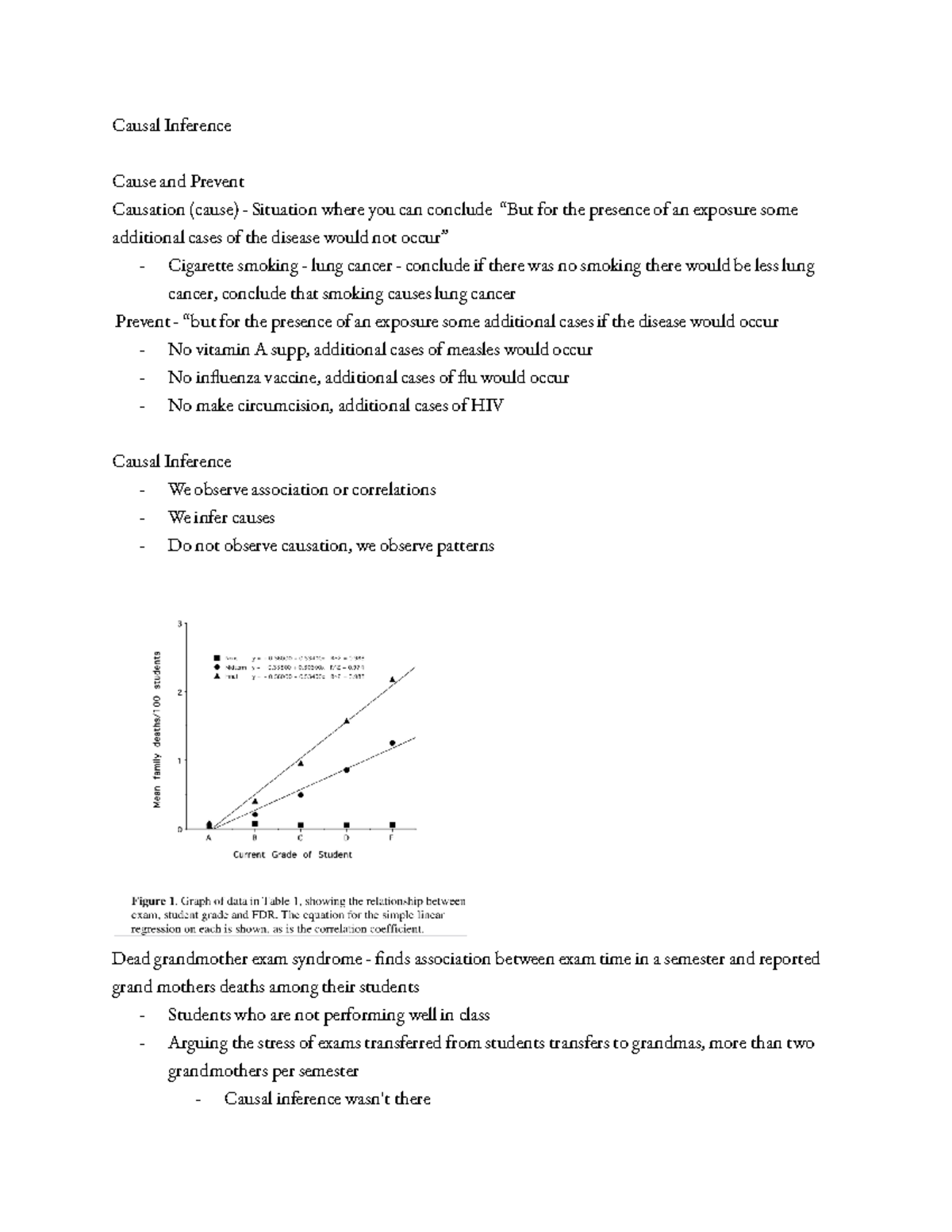 Causal Inference - Notes - Causal Inference Cause and Prevent Causation ...