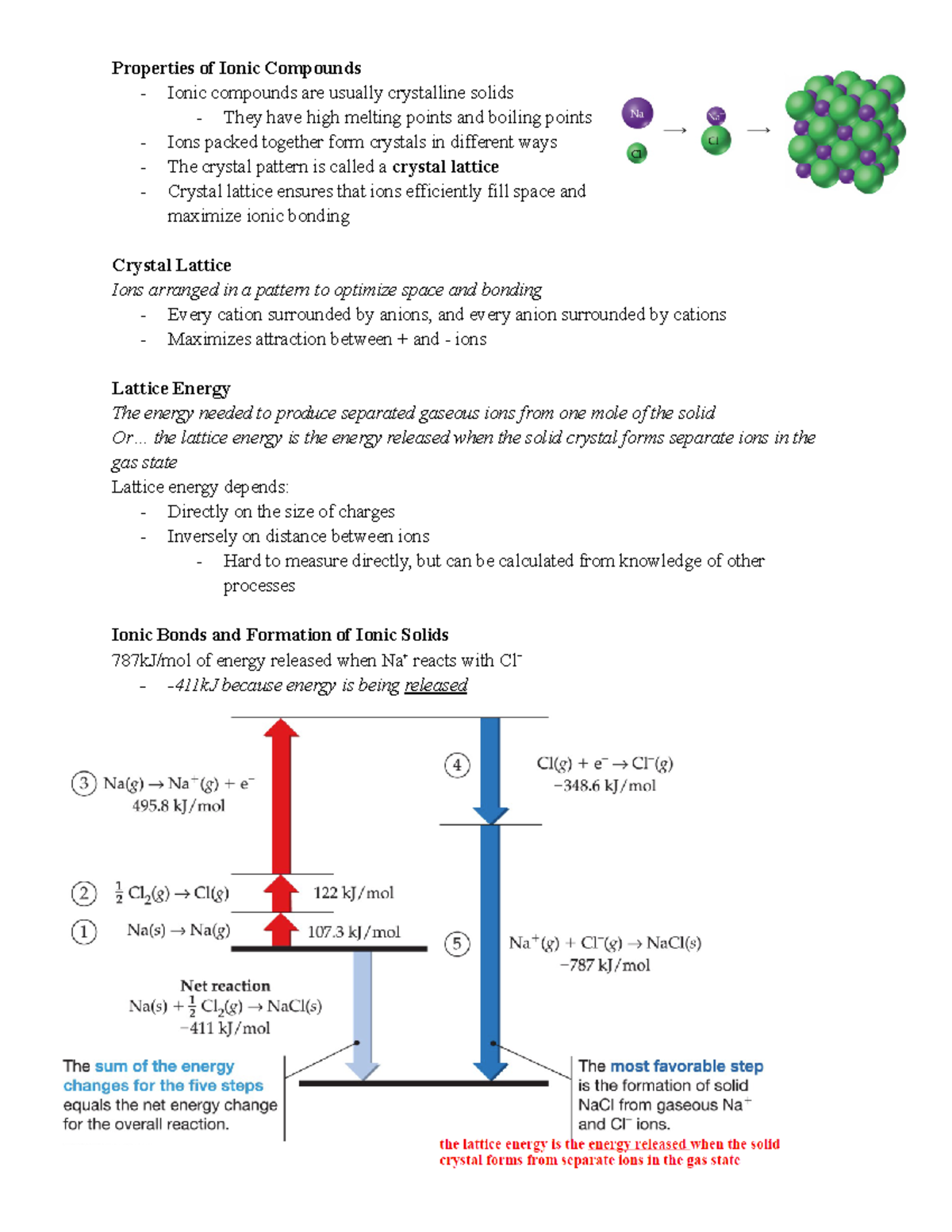 Lattice Energy and Elemental Properties - Properties of Ionic Compounds ...