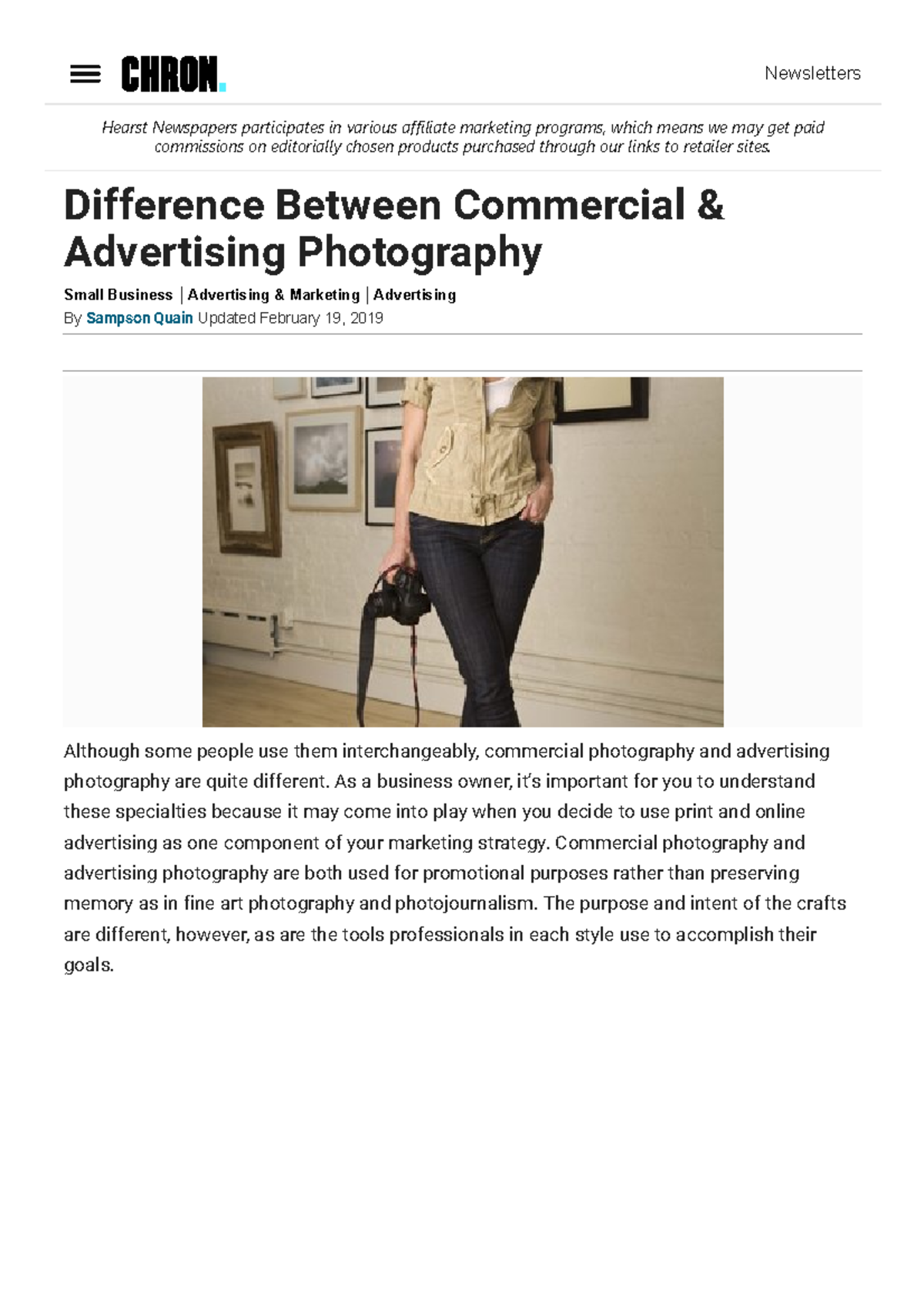 Difference Between Commercial & Advertising Photography - Hearst ...
