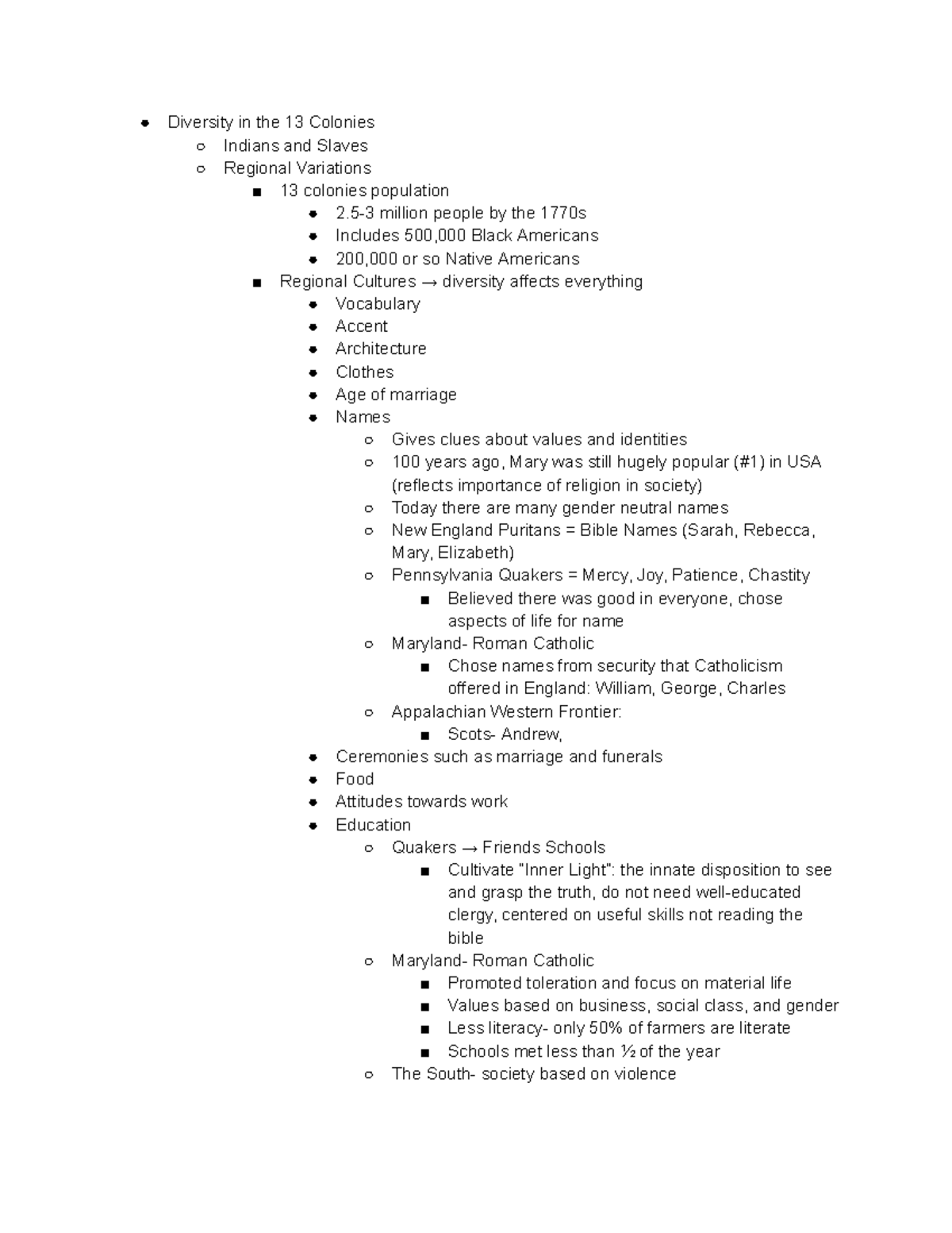 9 8- Colonial Morality and Diversity - Diversity in the 13 Colonies ...