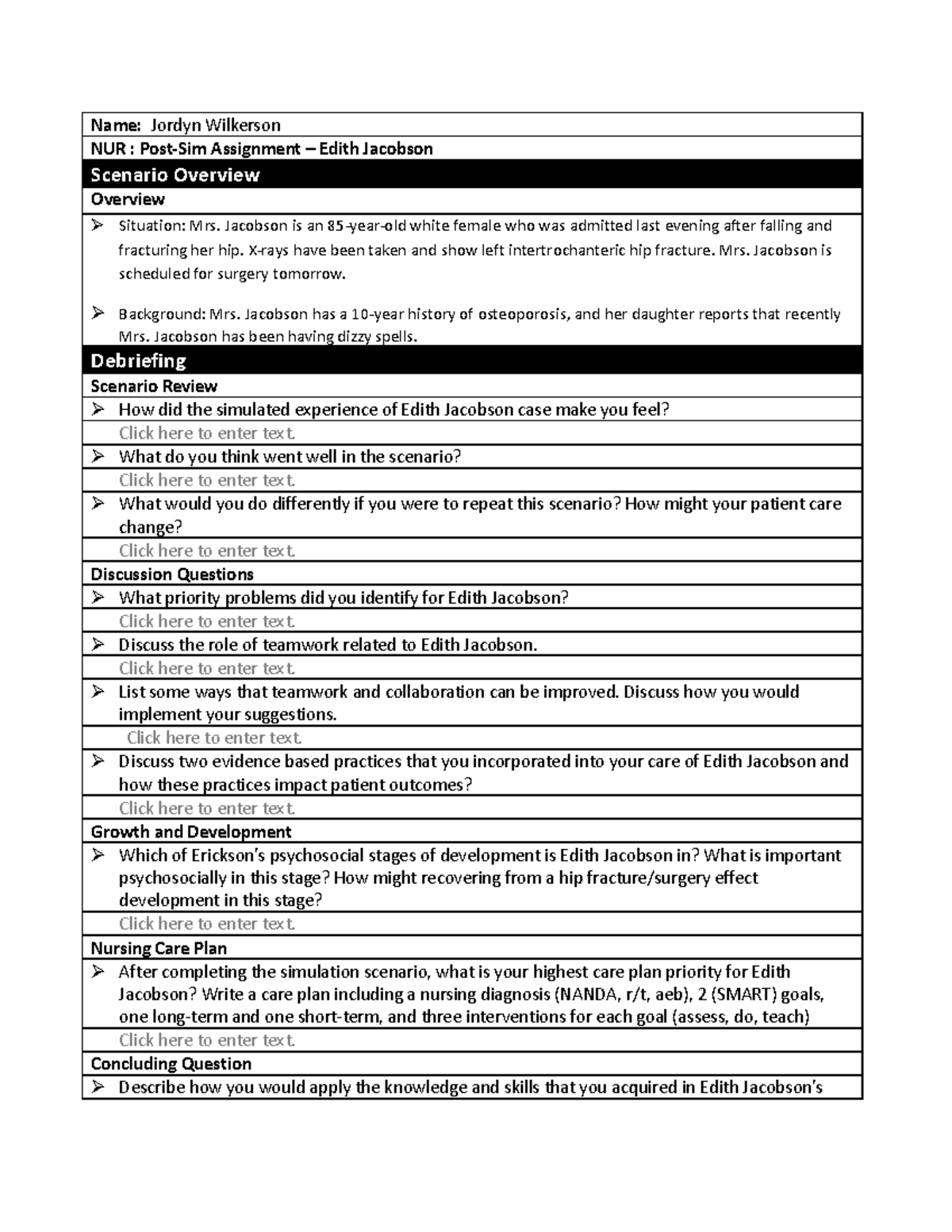 Edith.Jacobson post.conference-2020.03 - Name: Jordyn Wilkerson NUR ...