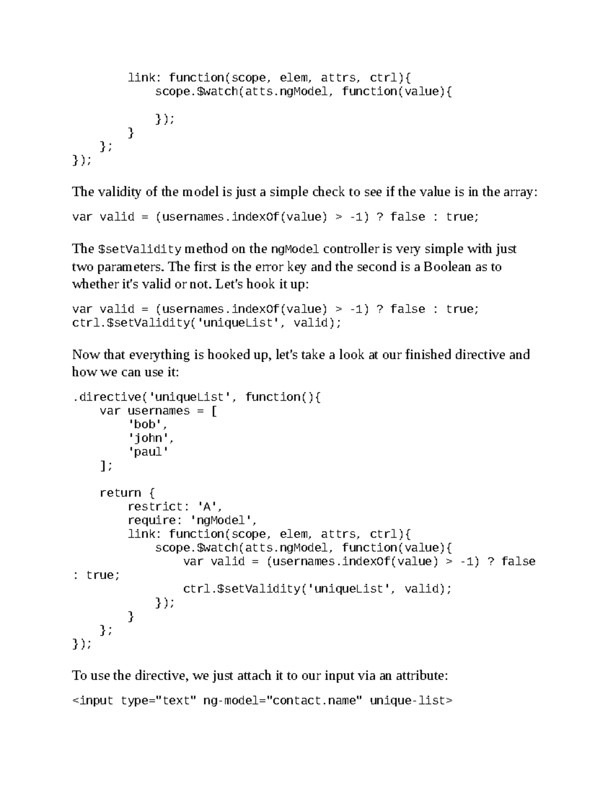 Learning Web Development With Bootstrap And Angular 38 Link Function