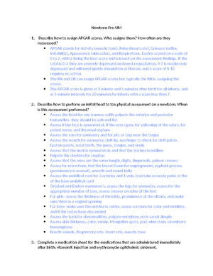 Postpartum Pre-SIM - Pre sim assignment- unit 4 - Post-partum Pre-Sim ...