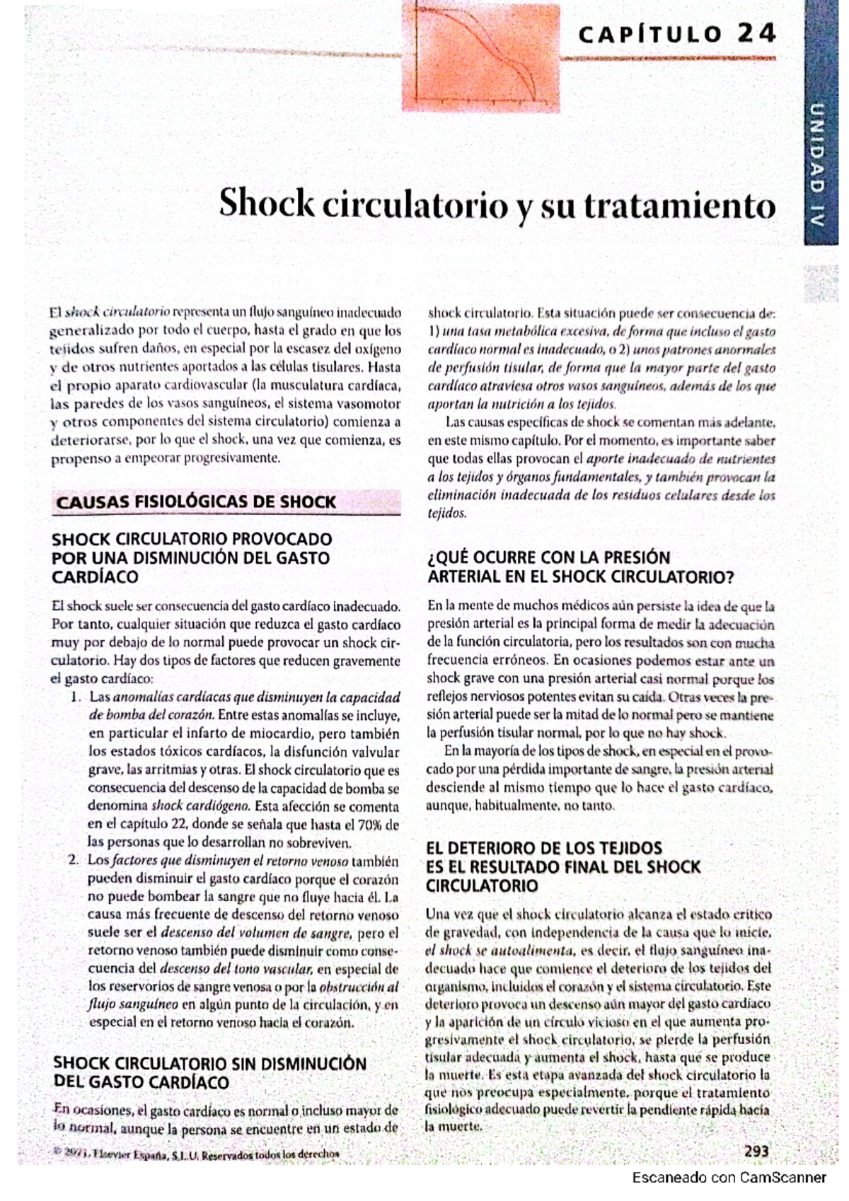 Shock circulatorio y su tratamiento - Fisiología Médica - Studocu