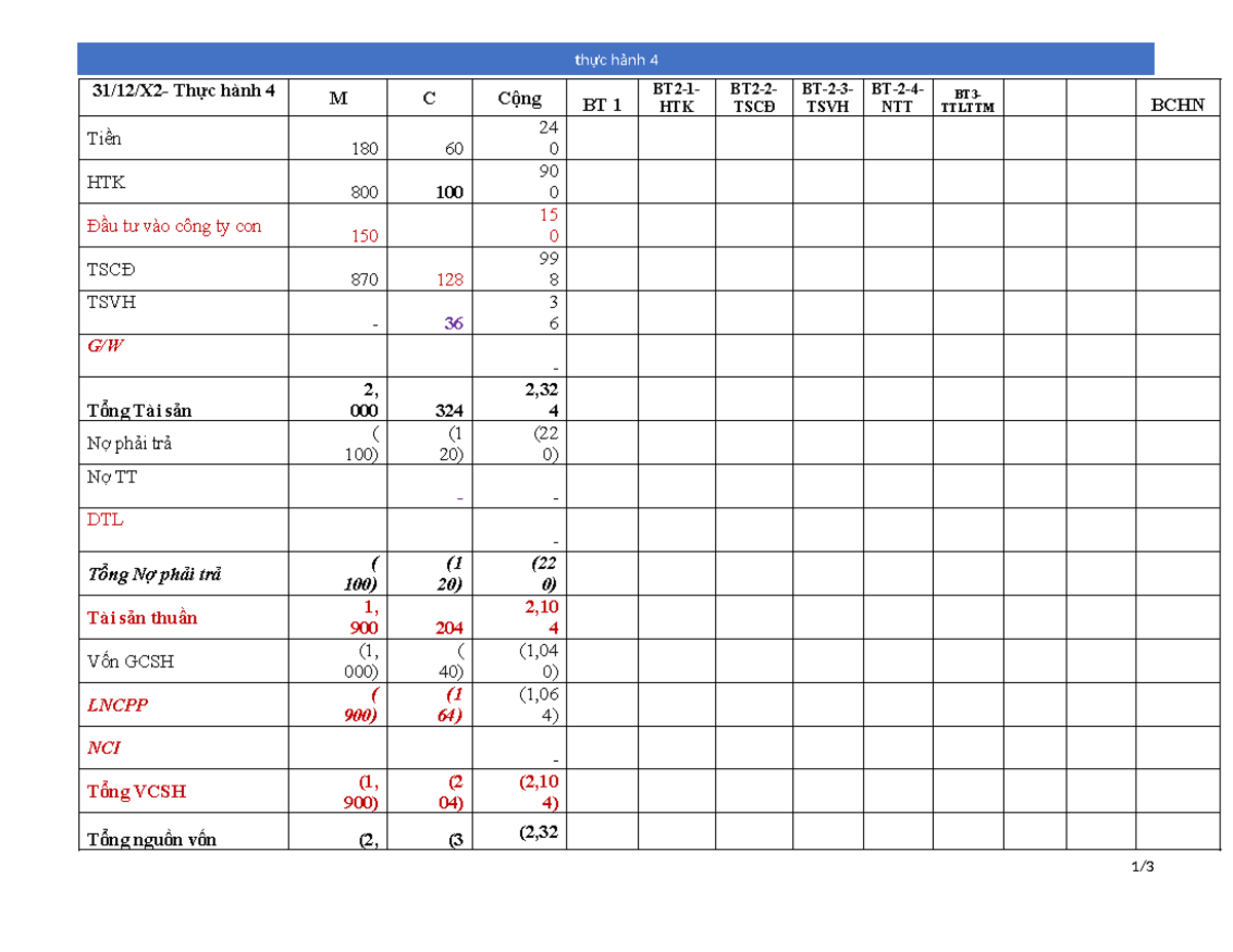 2-BT1-BT2- BCHN- 31-12-X0 - 31/12/X2- Thực hành 4 M C Cô ̣ng BT 1 BT2-1- HTK BT2-2- TSCĐ BT-2-3 ...