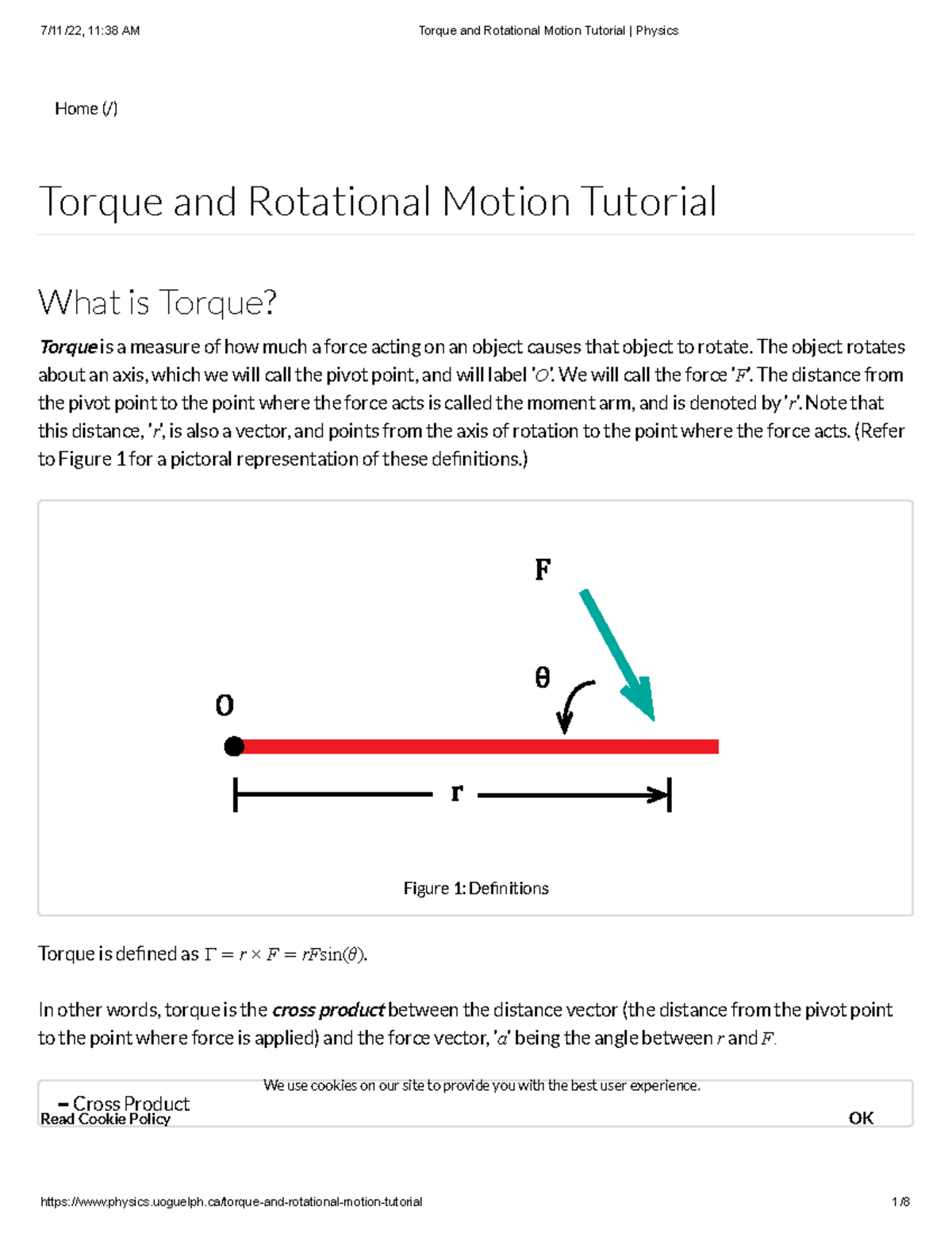 Torque and Rotational Motion Tutorial Physics - Home (/) Torque and ...