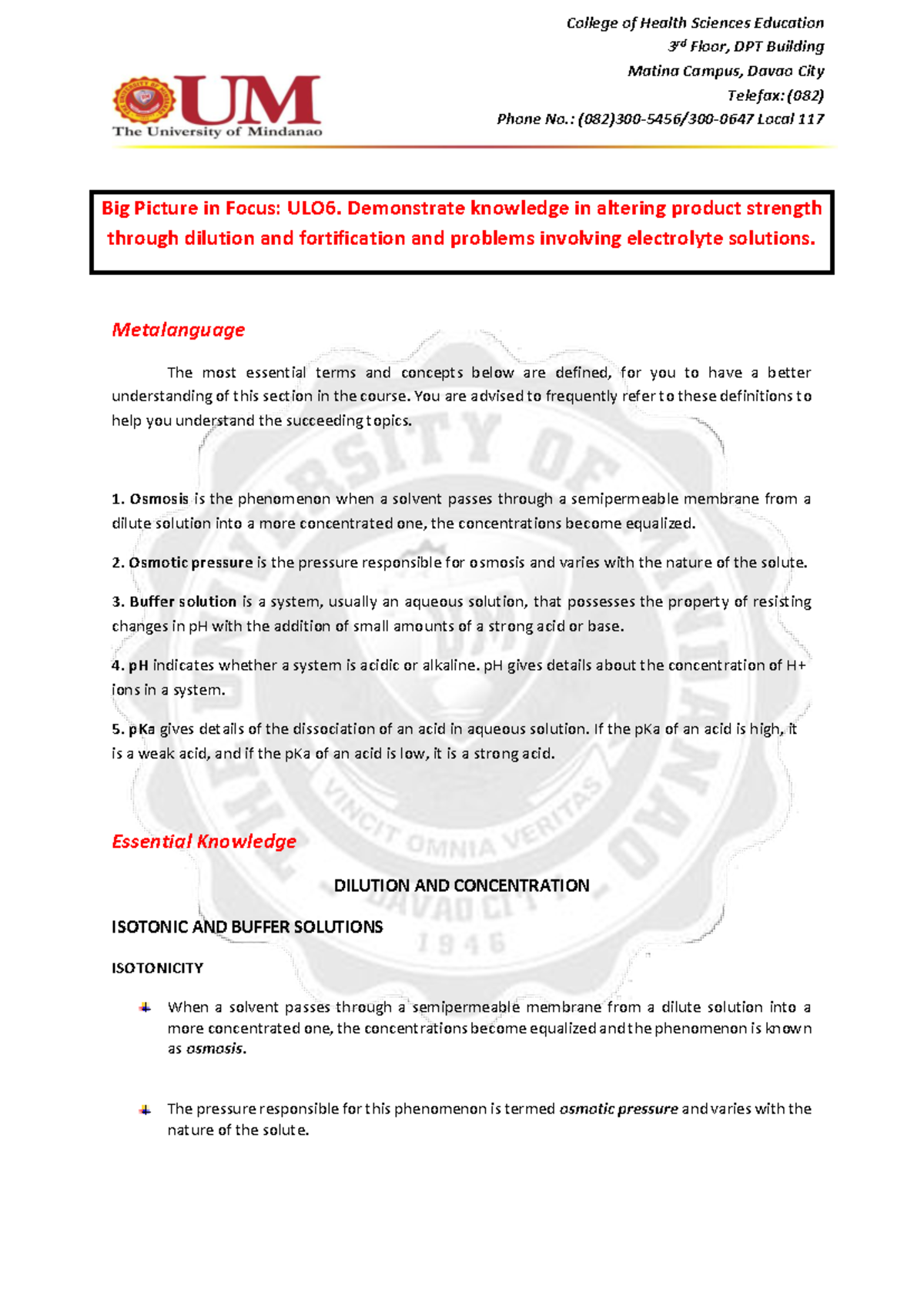 SIM Pharm 2 ULO6 - 3 rd Floor, DPT Building Matina Campus, Davao City ...