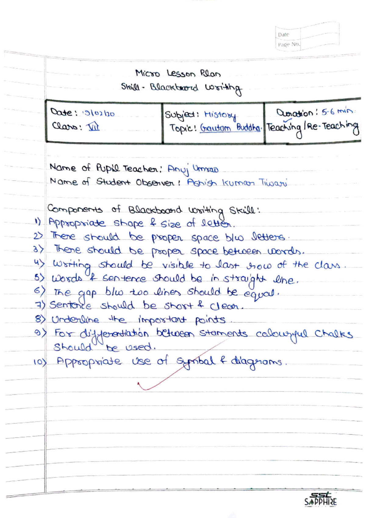 Skills & Micro Teaching Lesson Plans in English - Date Page No. Micro ...