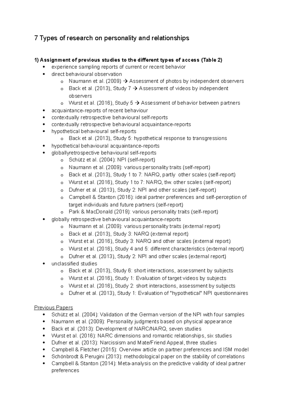 7 Types of research on personality and relationships - (2009 ...