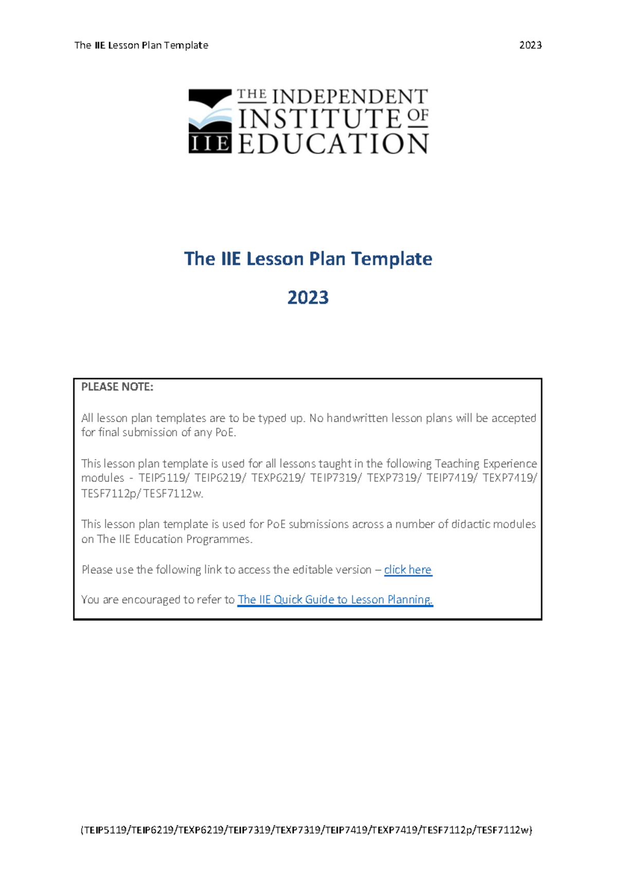 Service Learning Lesson Plan (1) - The IIE Lesson Plan Template 2023 ...