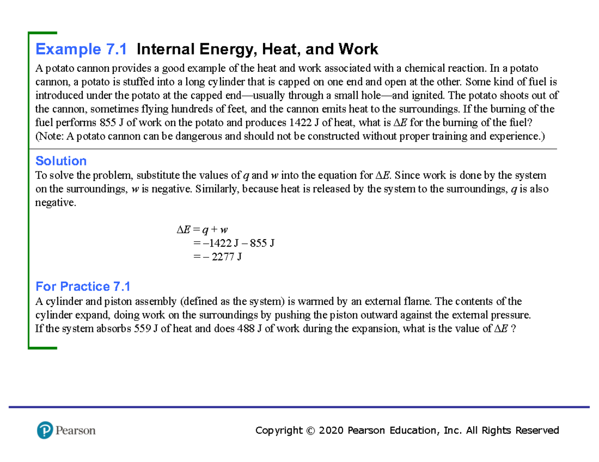 Chem25-C9 Thermochemistry-worked-examples - Example 7 Internal Energy ...