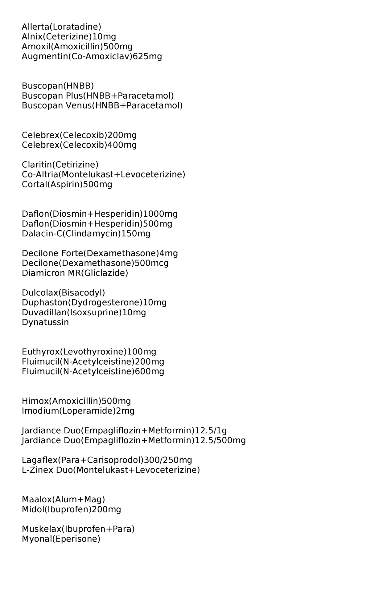 Branded MEDS v3 - excellent - Allerta(Loratadine) Alnix(Ceterizine)10mg ...