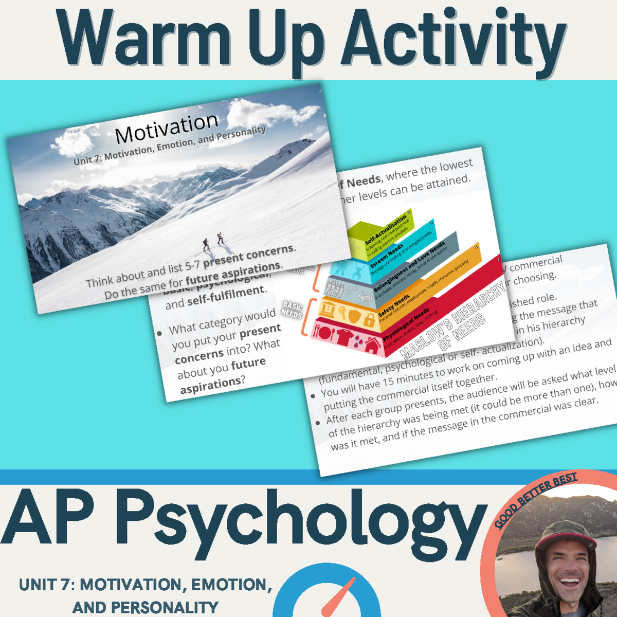 APPsychology Motivation Hierarchyof Needs Warm Upand Extension Activity ...