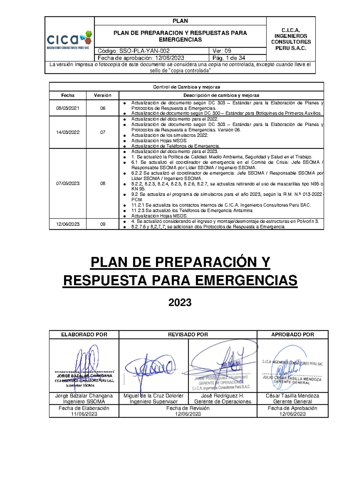 5.1 SSO-PLA-YAN-02 PPRE C.I.C.A - C.I.C. INGENIEROS CONSULTORES PERU S ...