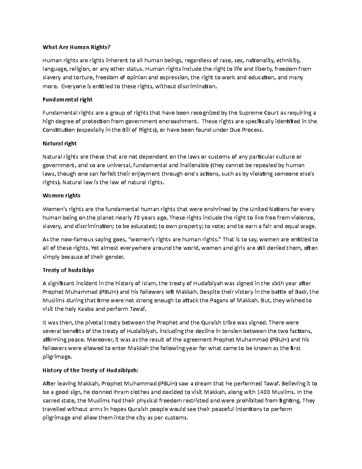 Human rights law - notes for you - What Are Human Rights? Human rights ...