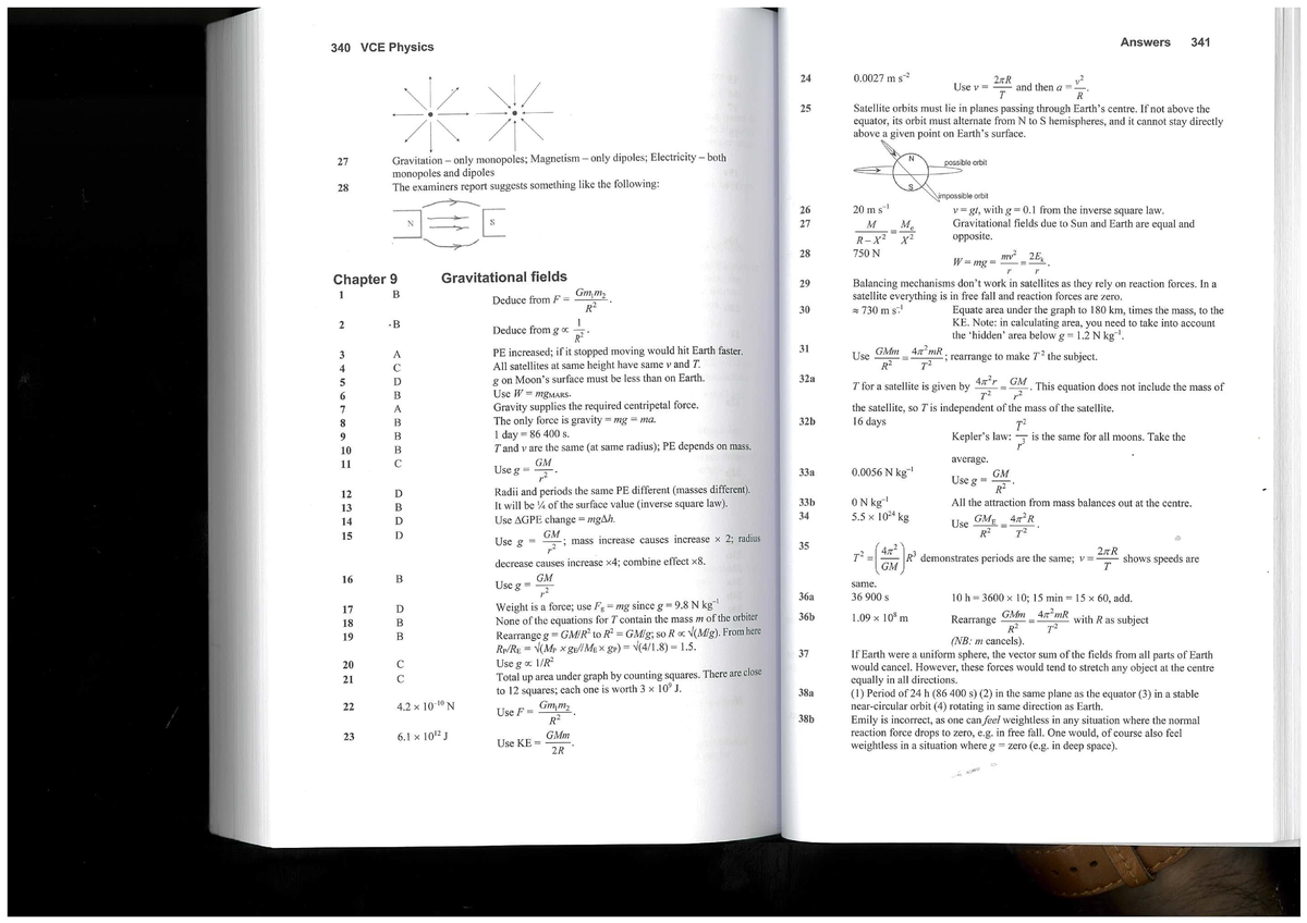 Answer booklet to study notes for students - 340 VCE Physics Answers ...