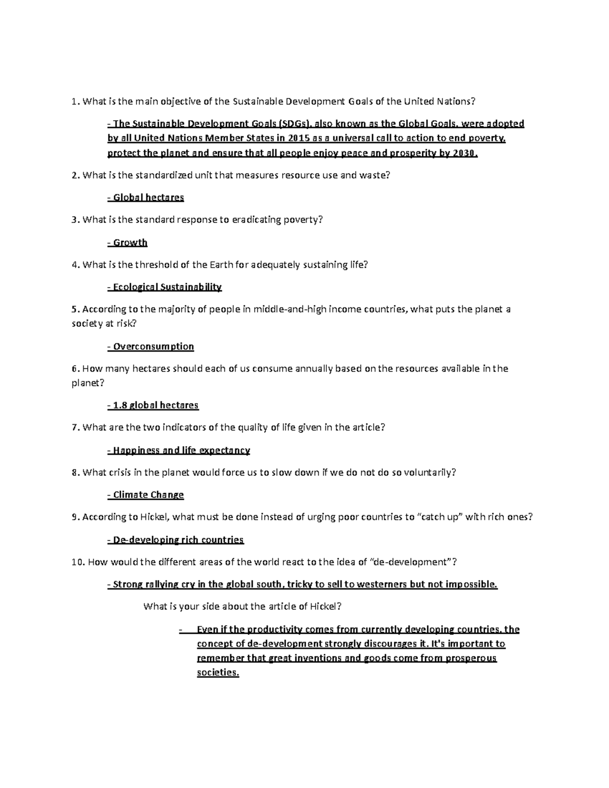 SDG - SDG - What is the main objective of the Sustainable Development ...