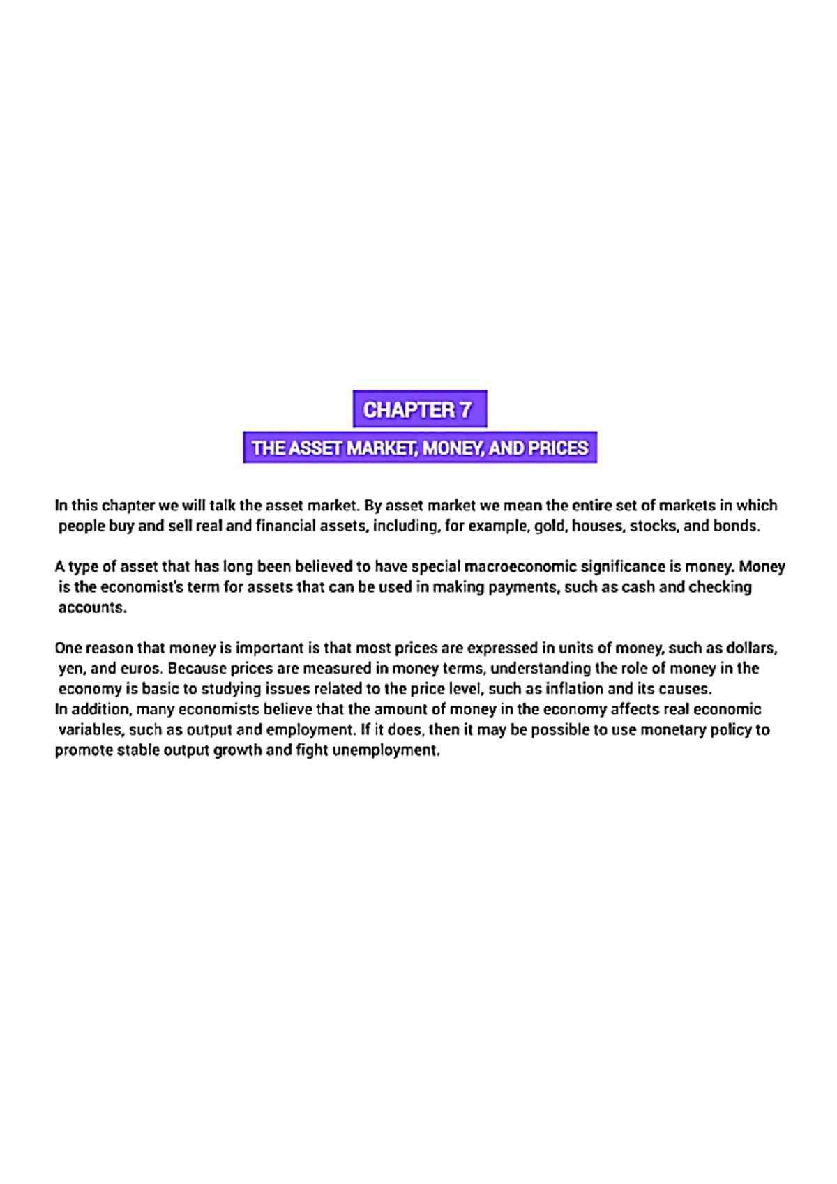 Ch7 - Summary Introduction to Macroeconomics - 510 - Studocu