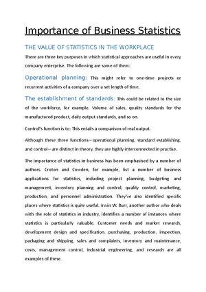 Introduction TO Business Statistics - INTRODUCTION TO BUSINESS ...