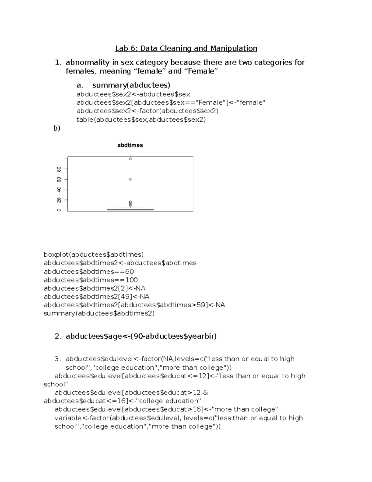 Lab 6 (2-19) 2 - qtm lab assignment - Lab 6: Data Cleaning and ...