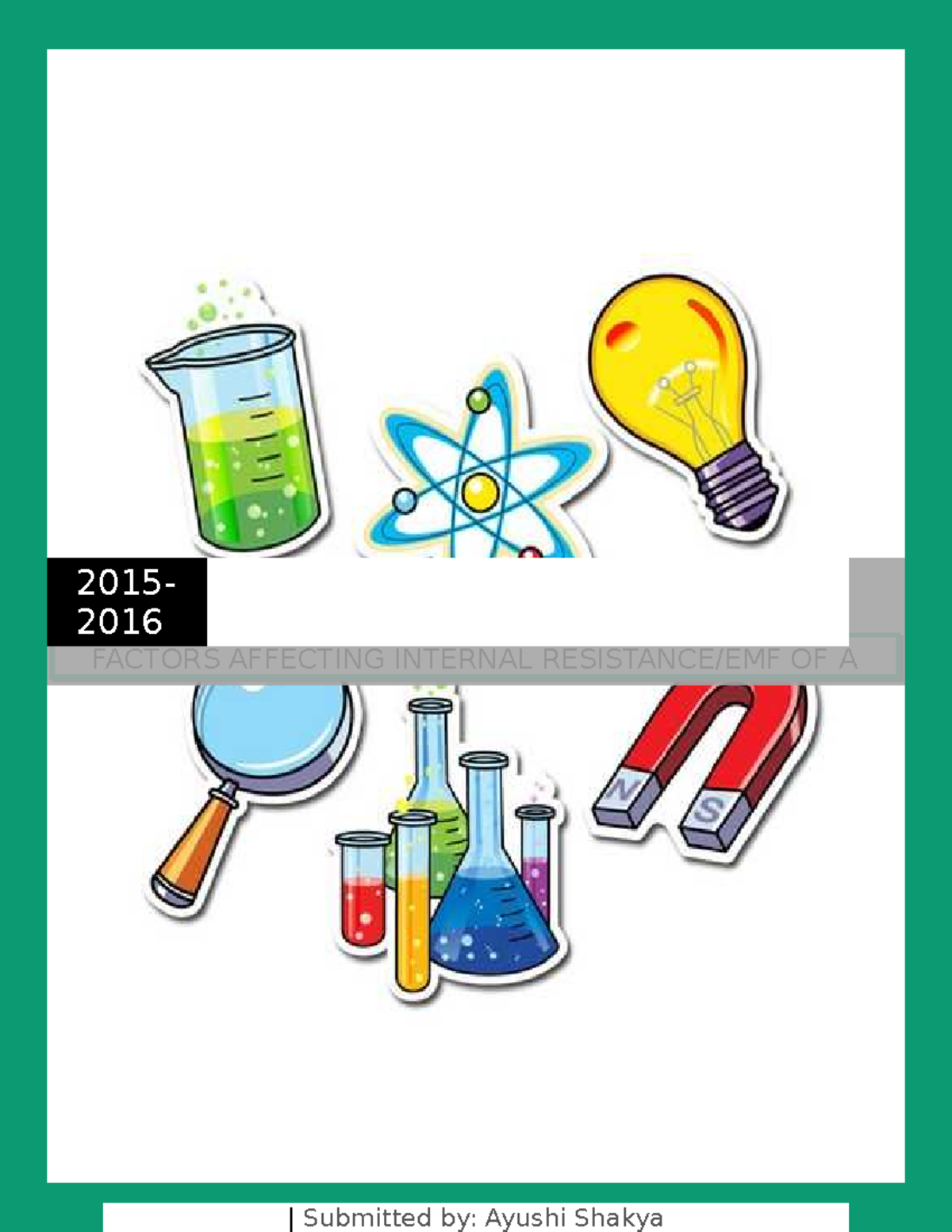 Factors Affecting Internal Resistance EM - ####### FACTORS AFFECTING ...