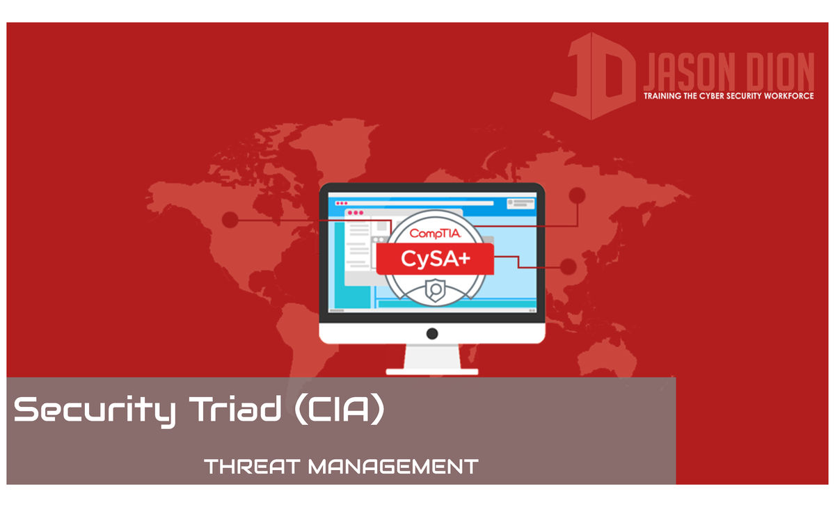 2.1 05 - CIA Triad - CompTIA CySA+ - Security Triad (CIA) THREAT ...