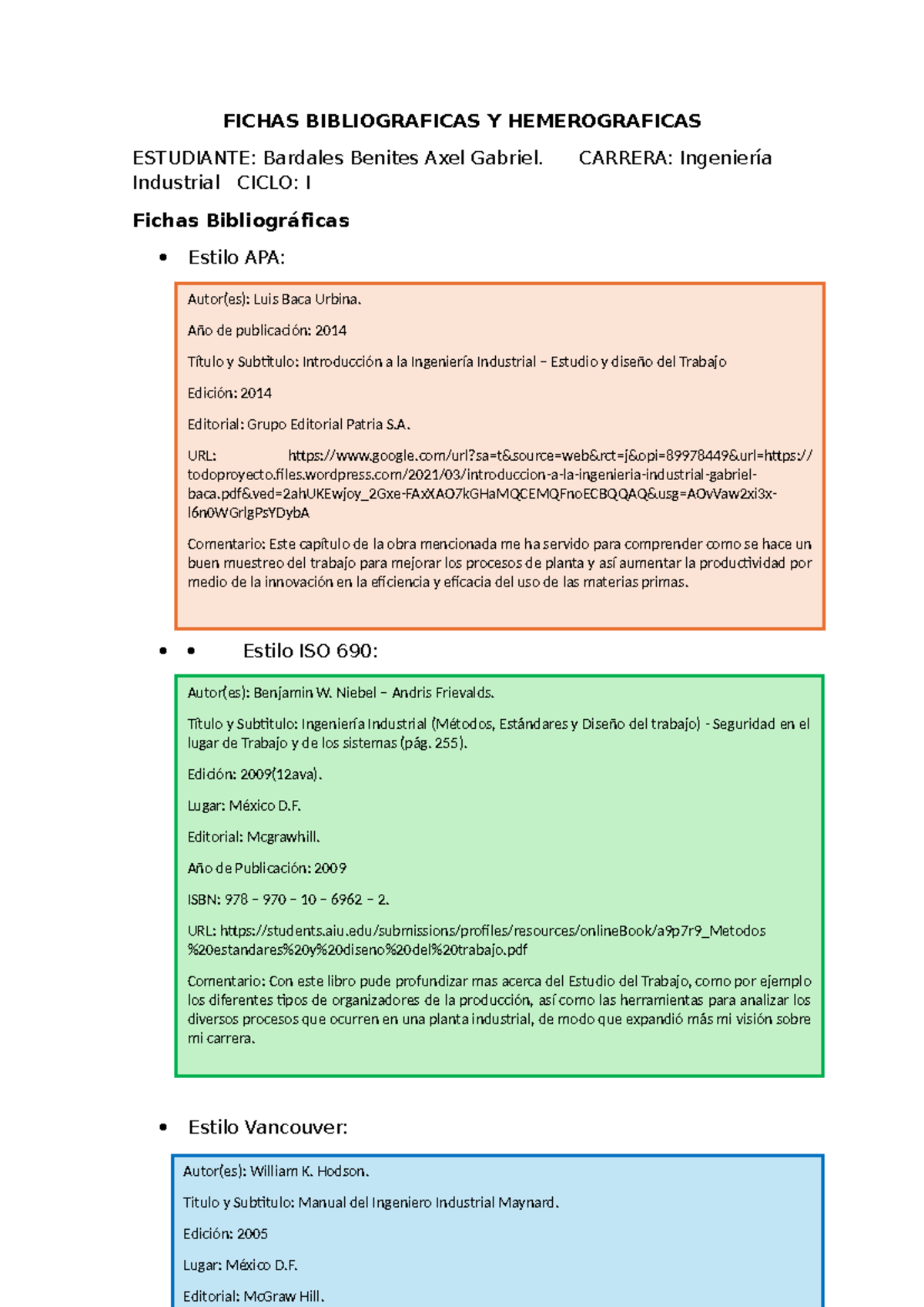 Fichas Bibliograficas Y Hemerograficas - FICHAS BIBLIOGRAFICAS Y ...