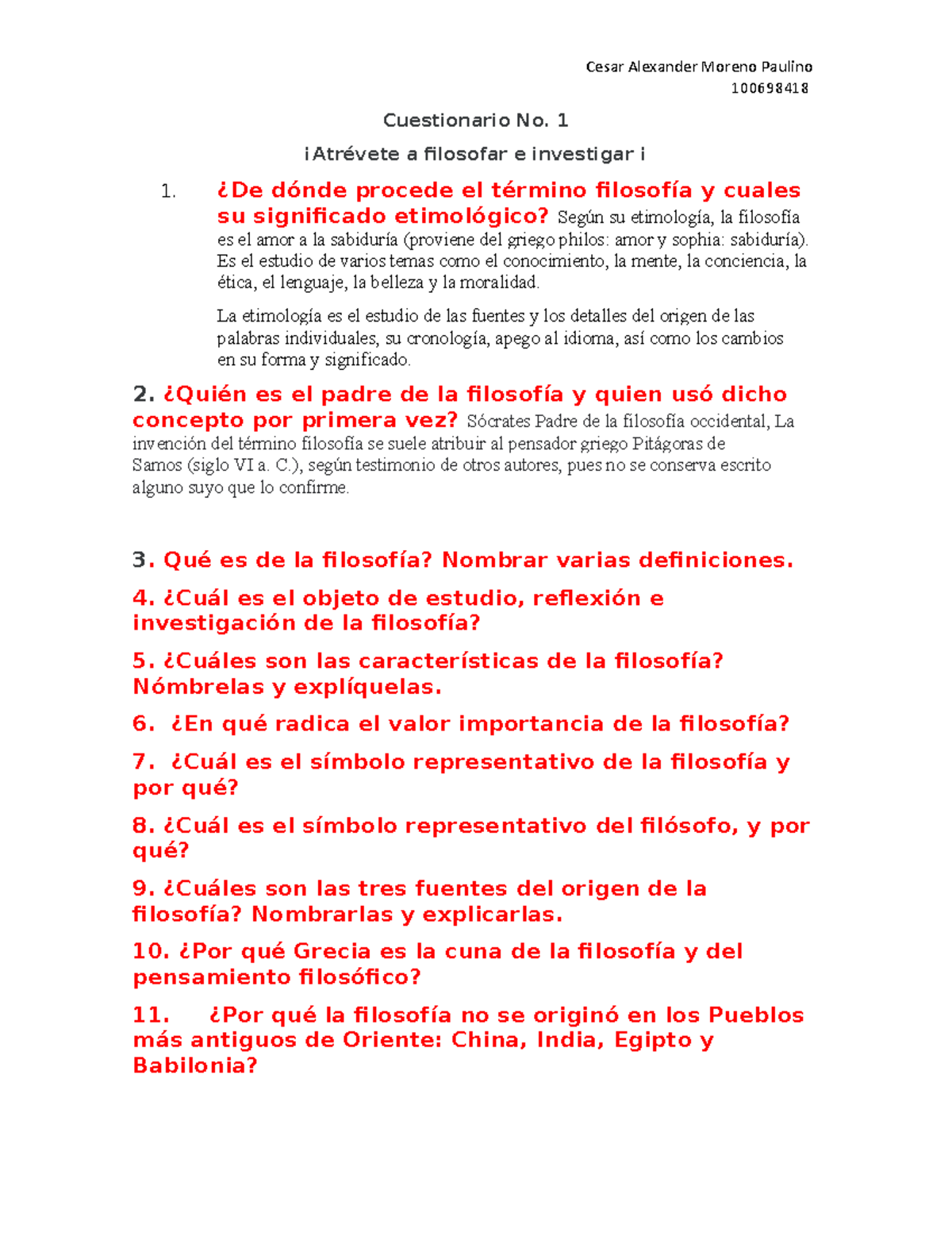 Cesar alexander - filosofia - Cesar Alexander Moreno Paulino 100698418 ...