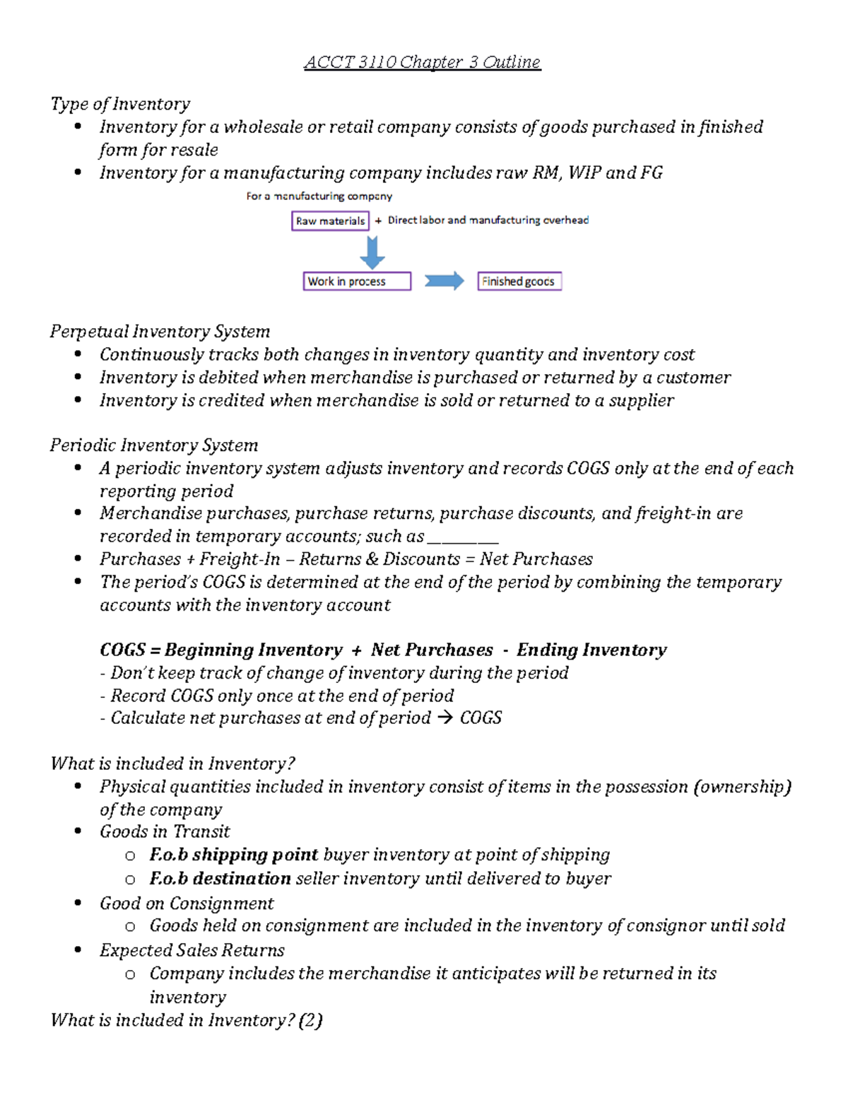 Outline - Chapter 8 - Professor Zining Li. Each document includes book ...