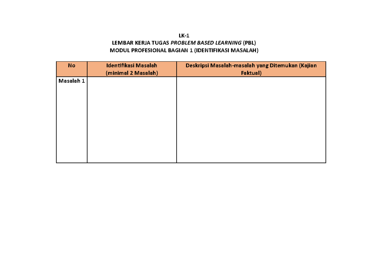 Document - tugas - agama - LK- 1 LEMBAR KERJA TUGAS PROBLEM BASED LEARNING (PBL) MODUL ...