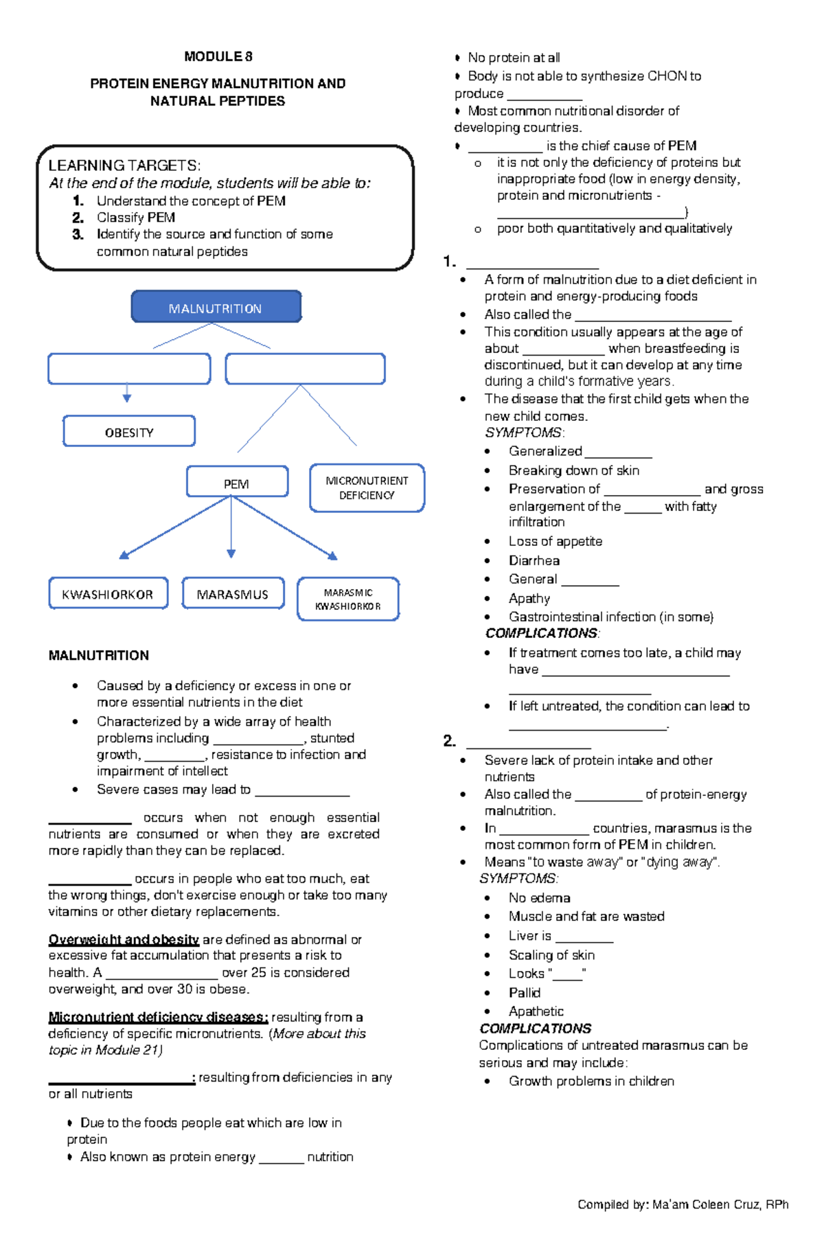 Module-8- Edited - marasmus - Compiled by: Ma’am Coleen Cruz, RPh ...