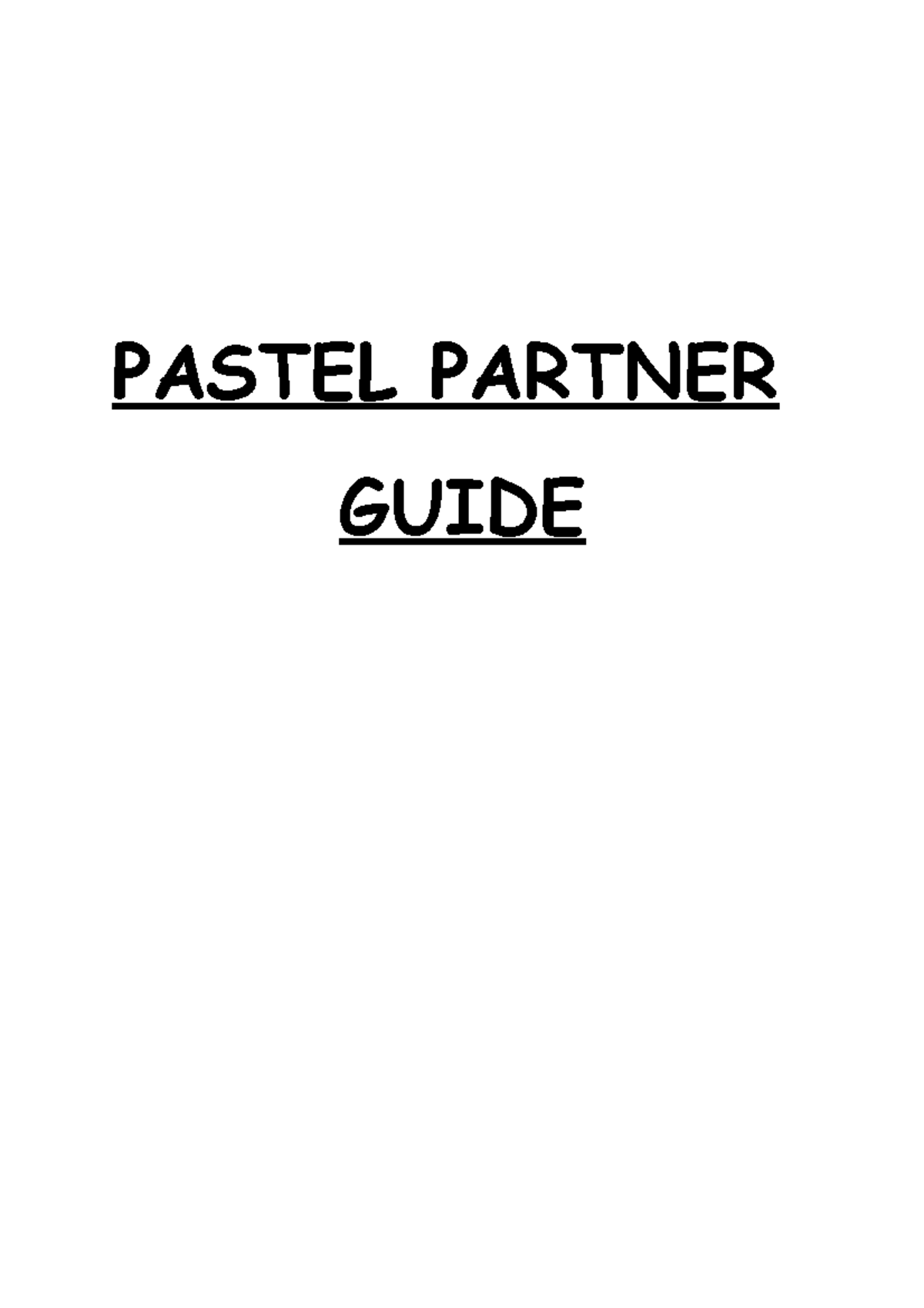 2018 Pastel Partner final Version Term 1 - PASTEL PARTNER GUIDE Page |2 ...