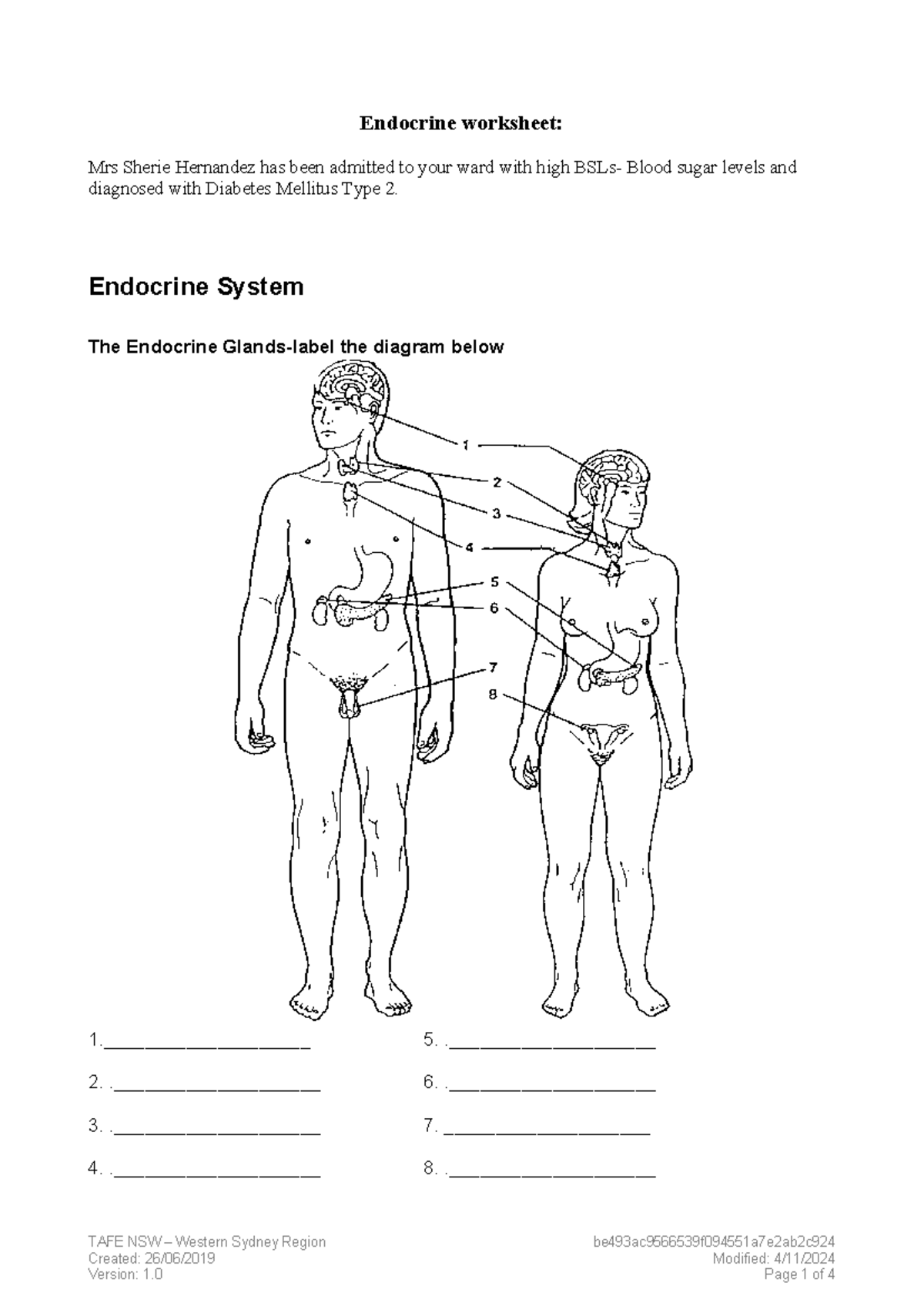 Endocrine worksheet Hltaap 002 pic and table - Endocrine worksheet: Mrs ...