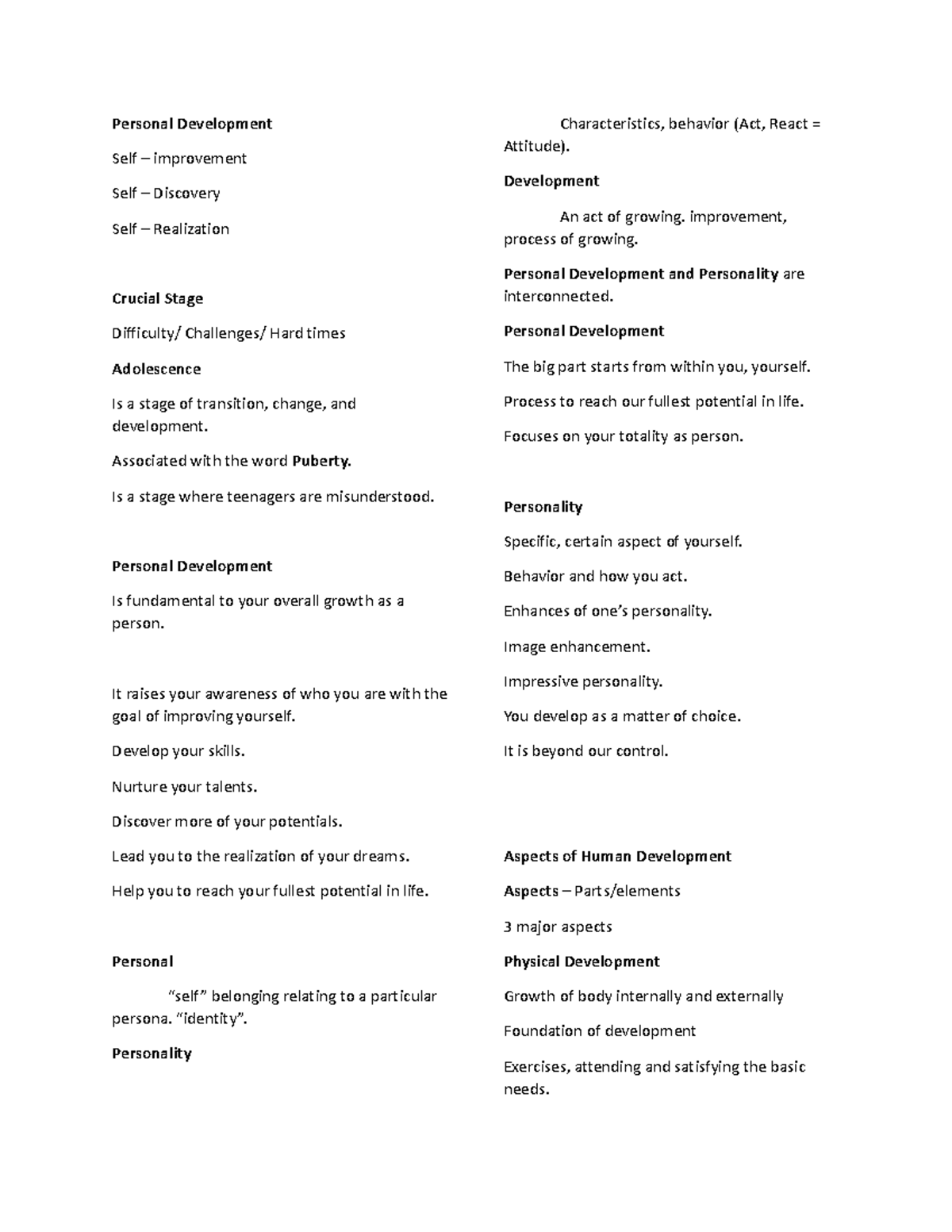 Personal-Development - Personal Development Self – improvement Self ...