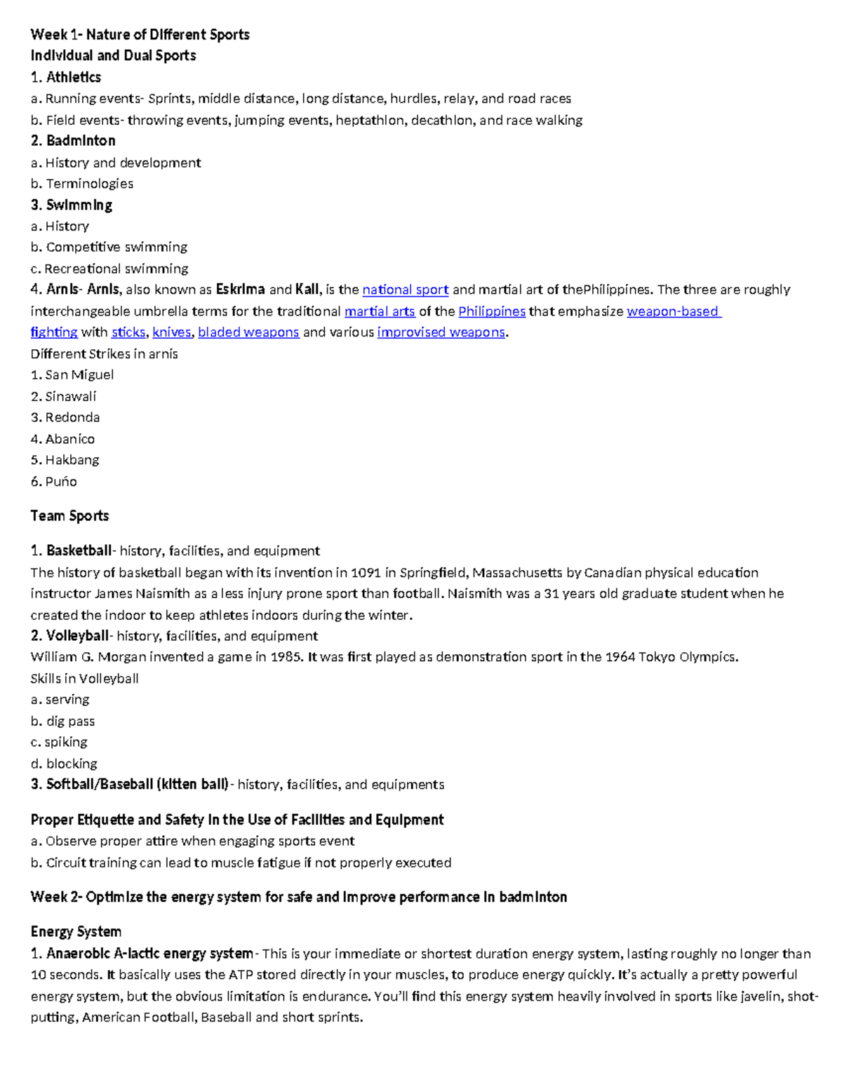 Lesson 3rd Quarter - Week 1- Nature of Different Sports Individual and ...