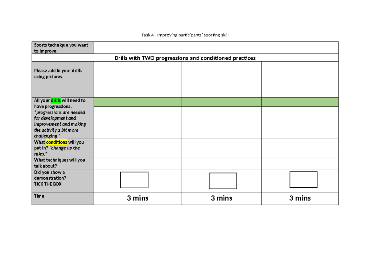 Task 4 - Plan template - fb. - Task 4 - Improving participants ...