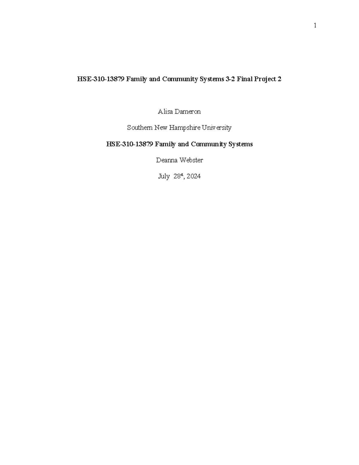 3-2 Milestone Two - HSE-310-13879-M01 Family and Community Systems 2024 ...