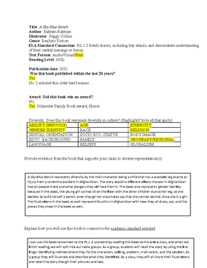 Portfolio 3 - Her Right foot - Title: Her Right Foot Author: Dave ...