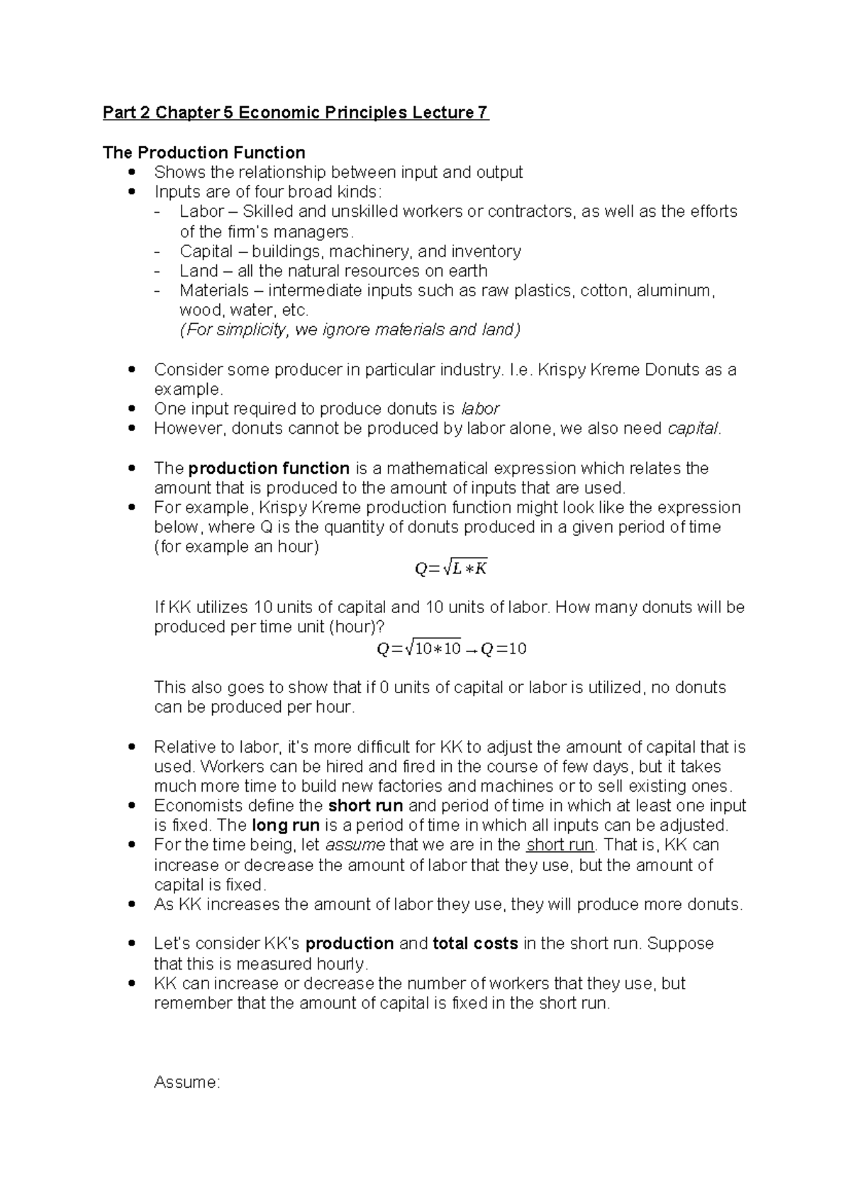 Part 2 Chapter 5 Economic Principles Lecture 7&8 week 4 - Part 2 ...